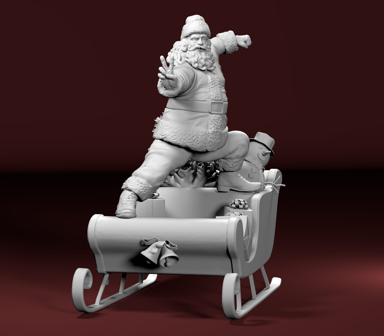 3D Kungfu Santa Model - TurboSquid 1821969