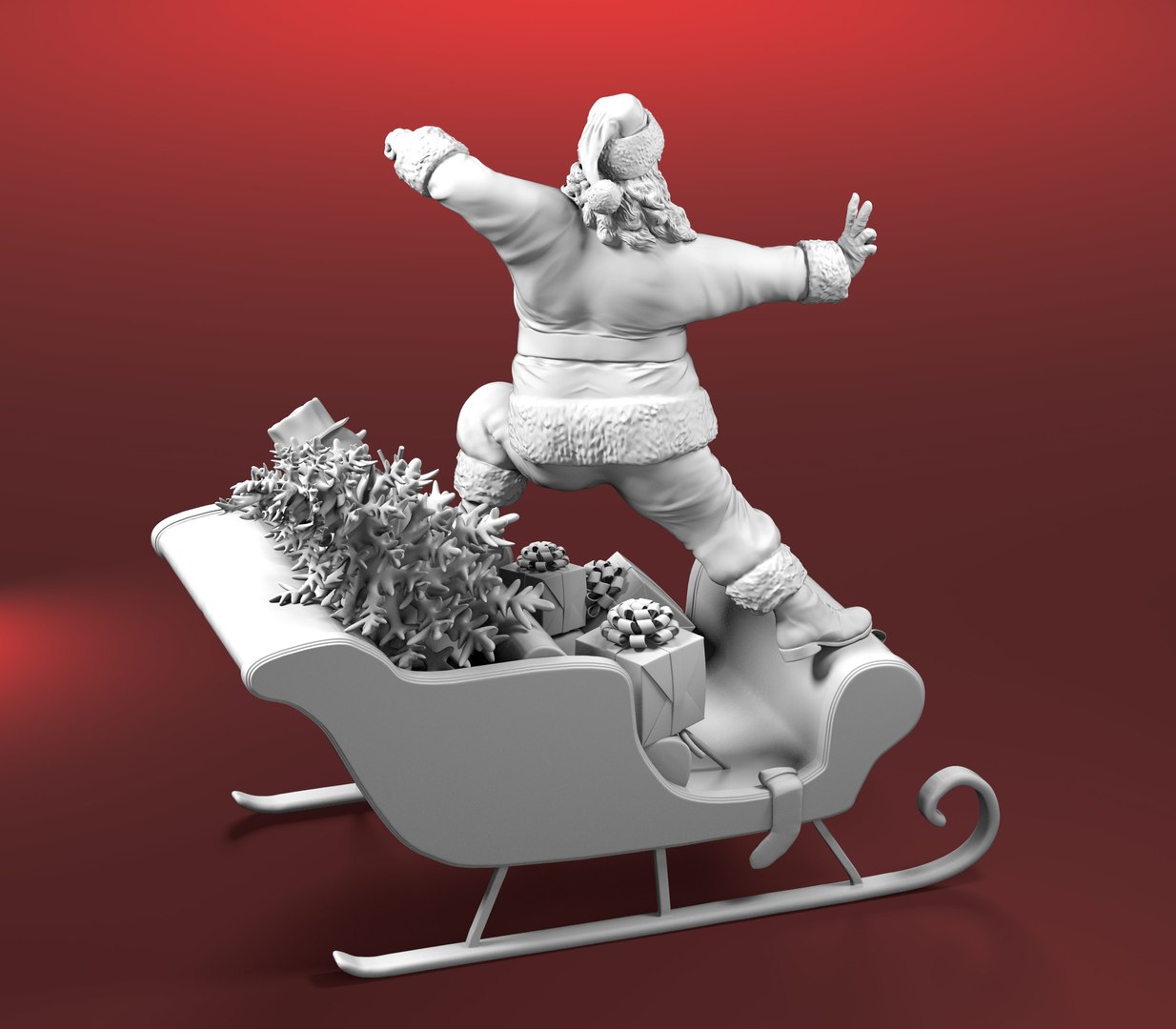 3D Kungfu Santa Model - TurboSquid 1821969