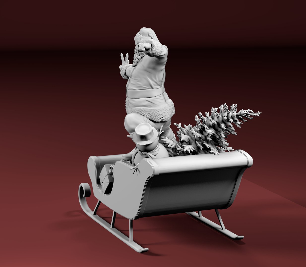 3D Kungfu Santa Model - TurboSquid 1821969