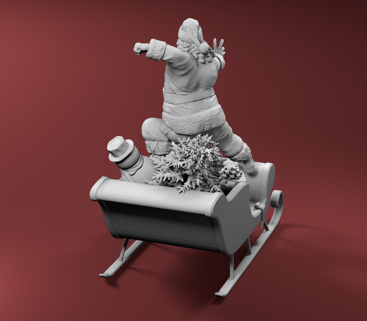 3D Kungfu Santa Model - TurboSquid 1821969