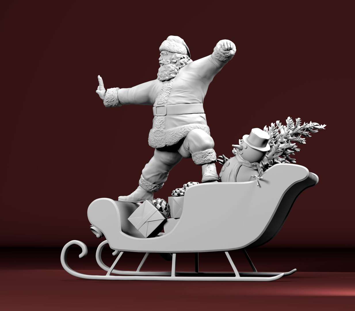 3D Kungfu Santa Model - TurboSquid 1821969