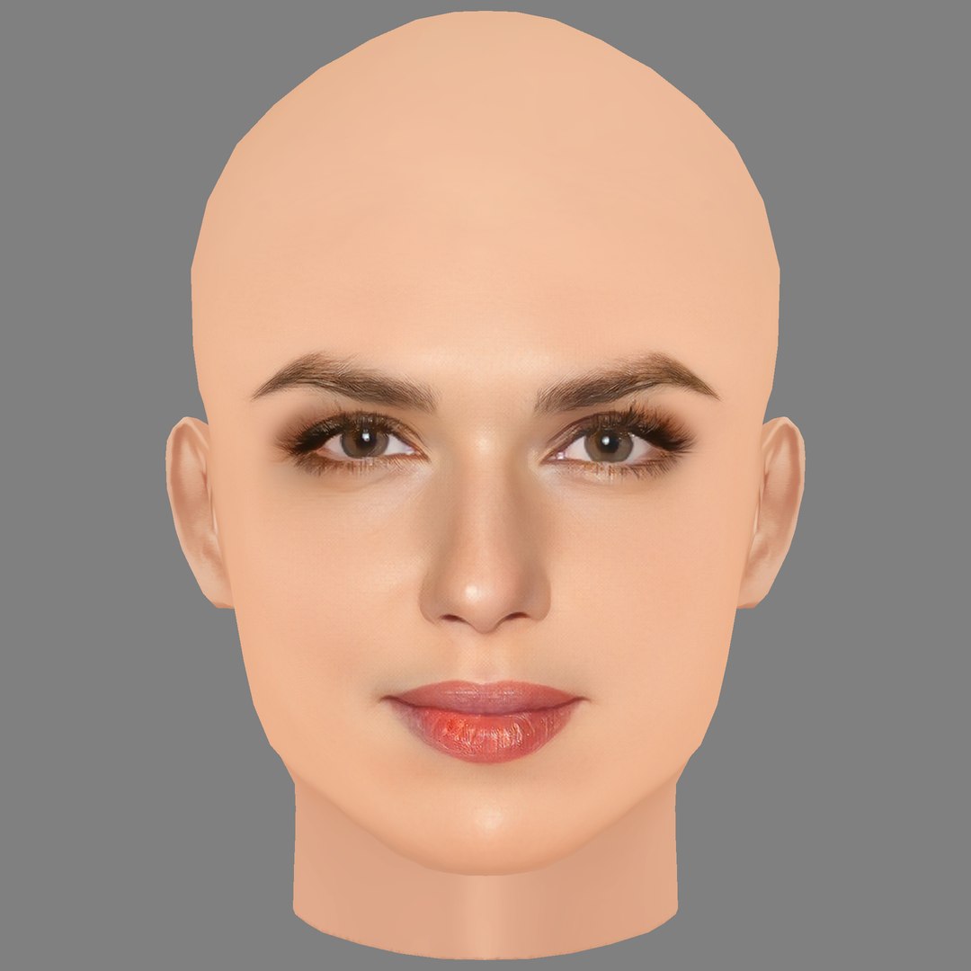 3D Model Rachel Weisz Head - No Hair - Low Poly Head For Game ...