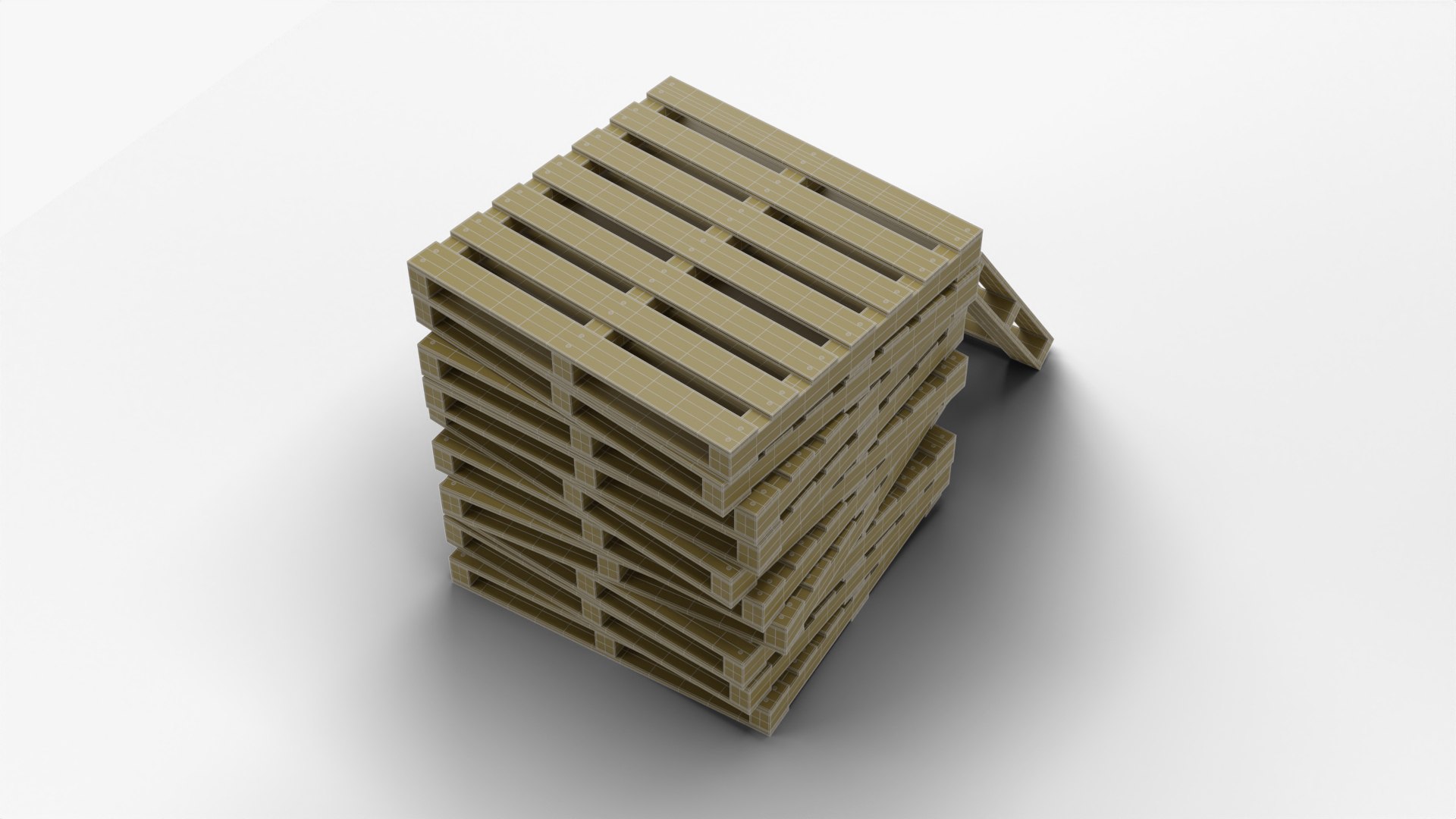 Stacks of Wooden Pallet 3D model - TurboSquid 2068036