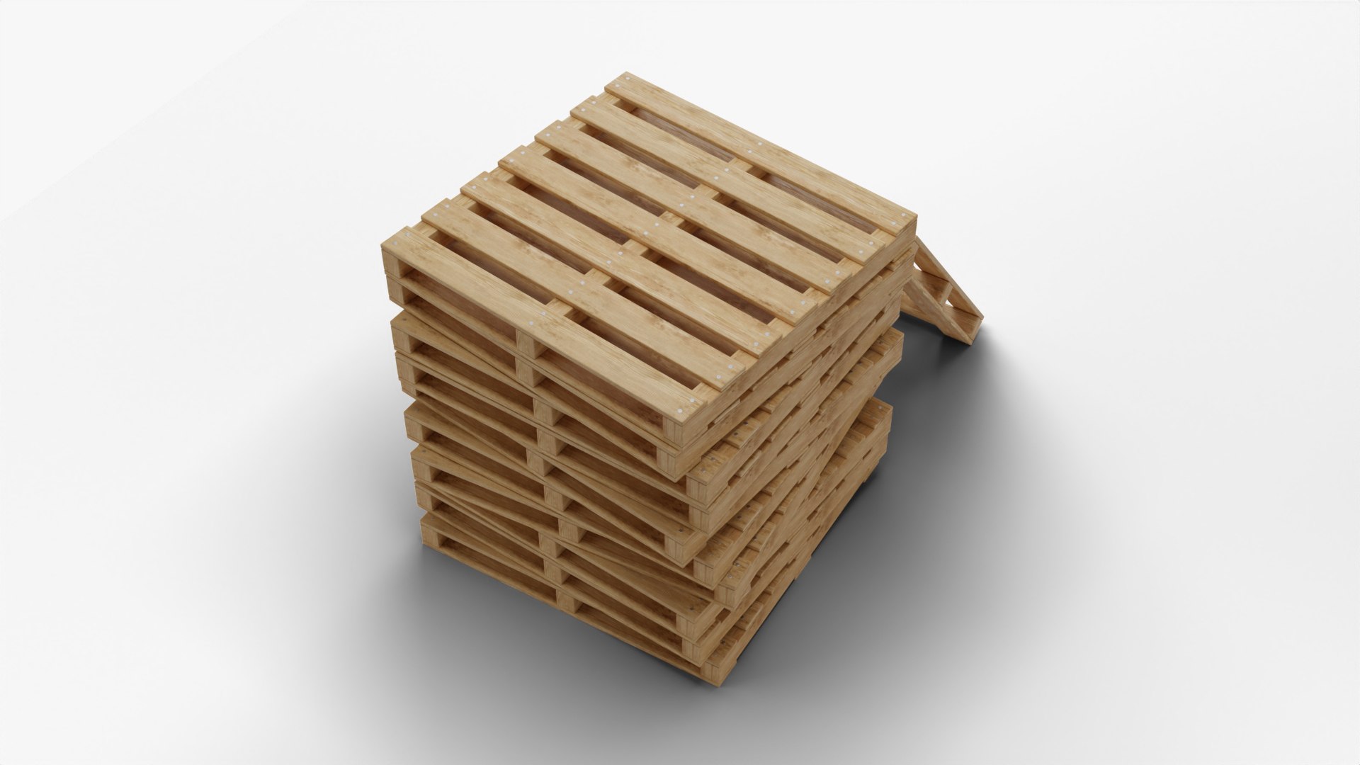 Stacks Of Wooden Pallet 3D Model - TurboSquid 2068036