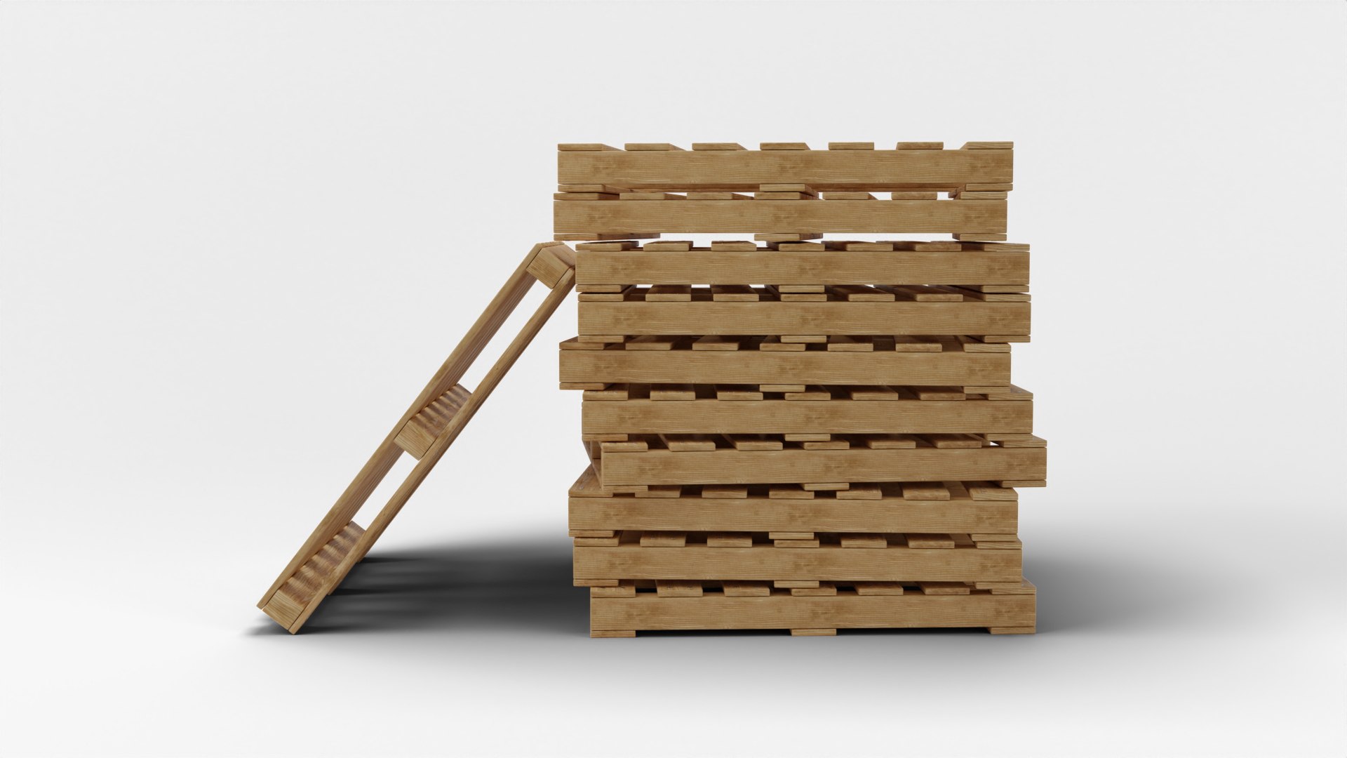 Stacks Of Wooden Pallet 3D Model - TurboSquid 2068036