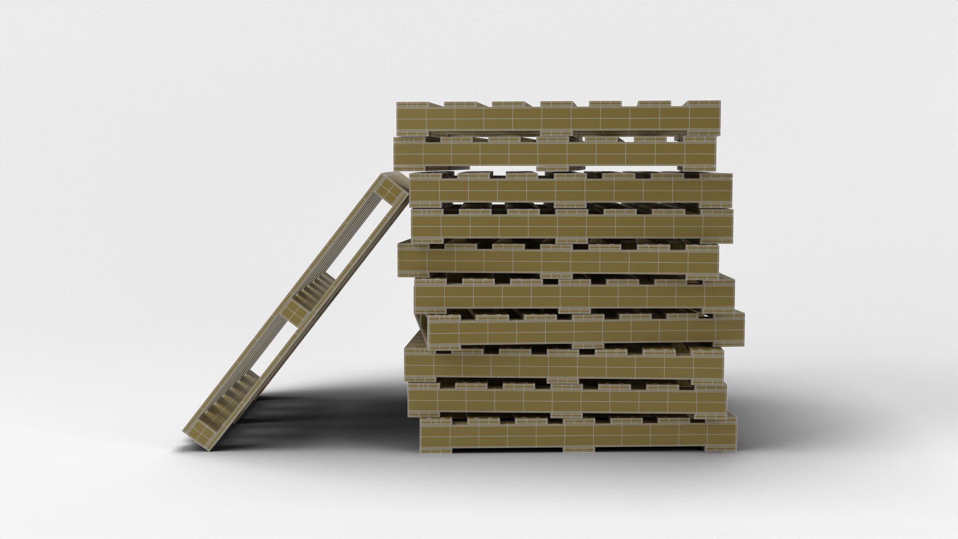 Stacks of Wooden Pallet 3D model - TurboSquid 2068036