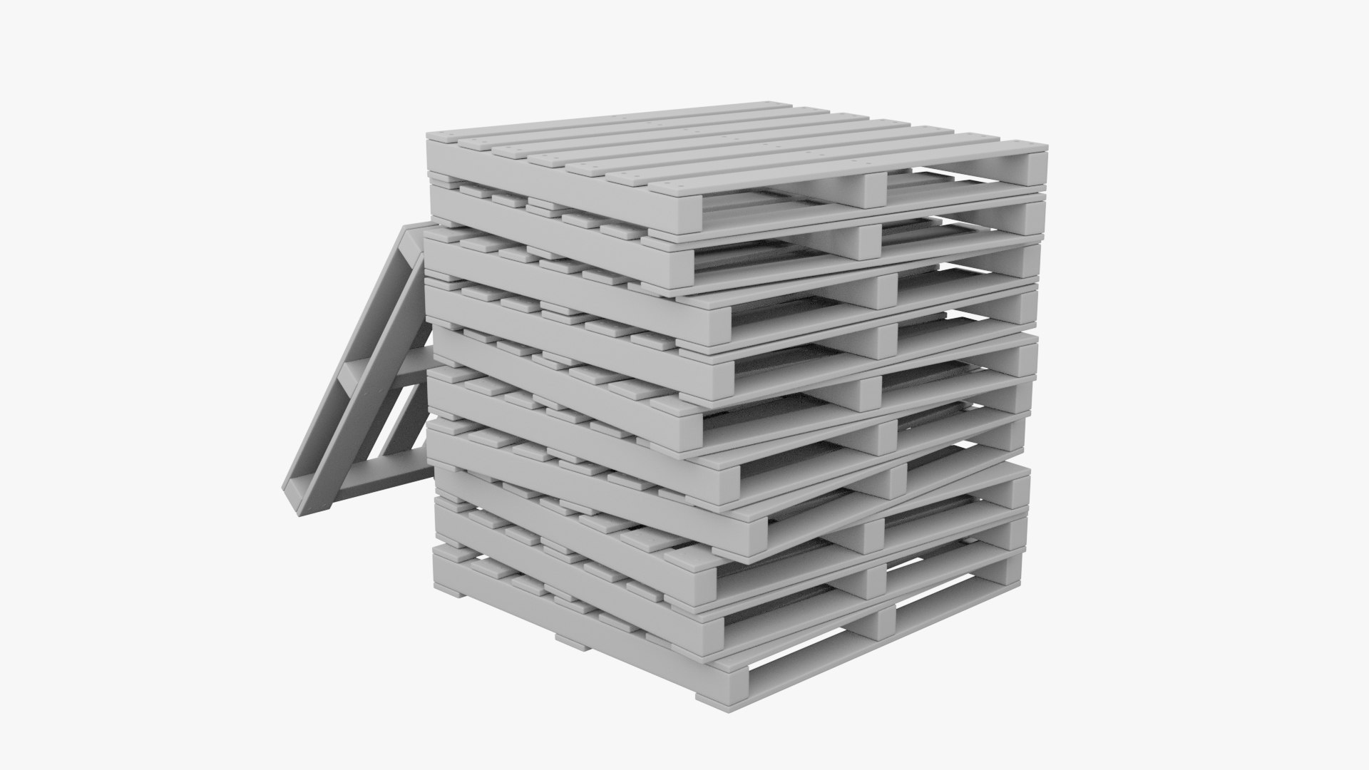 Stacks Of Wooden Pallet 3D Model - TurboSquid 2068036
