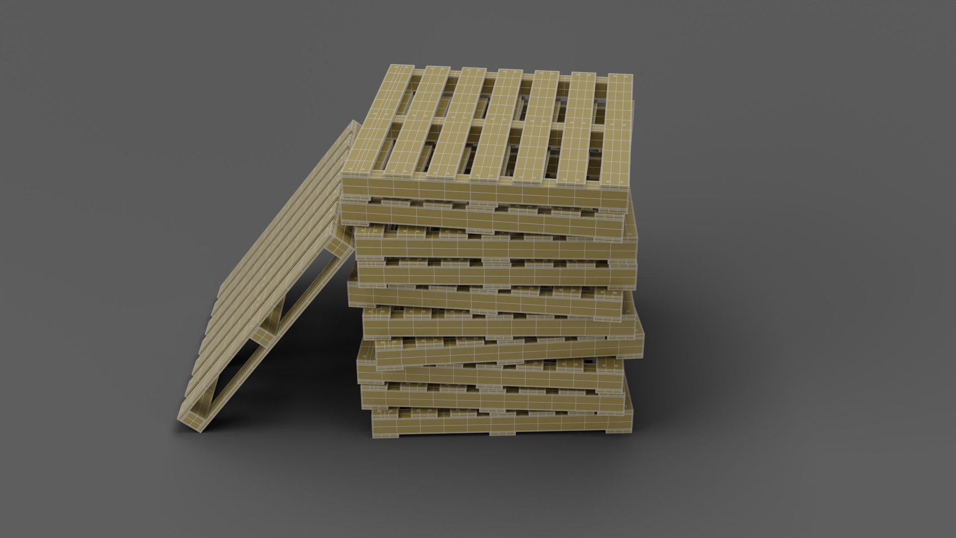Stacks of Wooden Pallet 3D model - TurboSquid 2068036