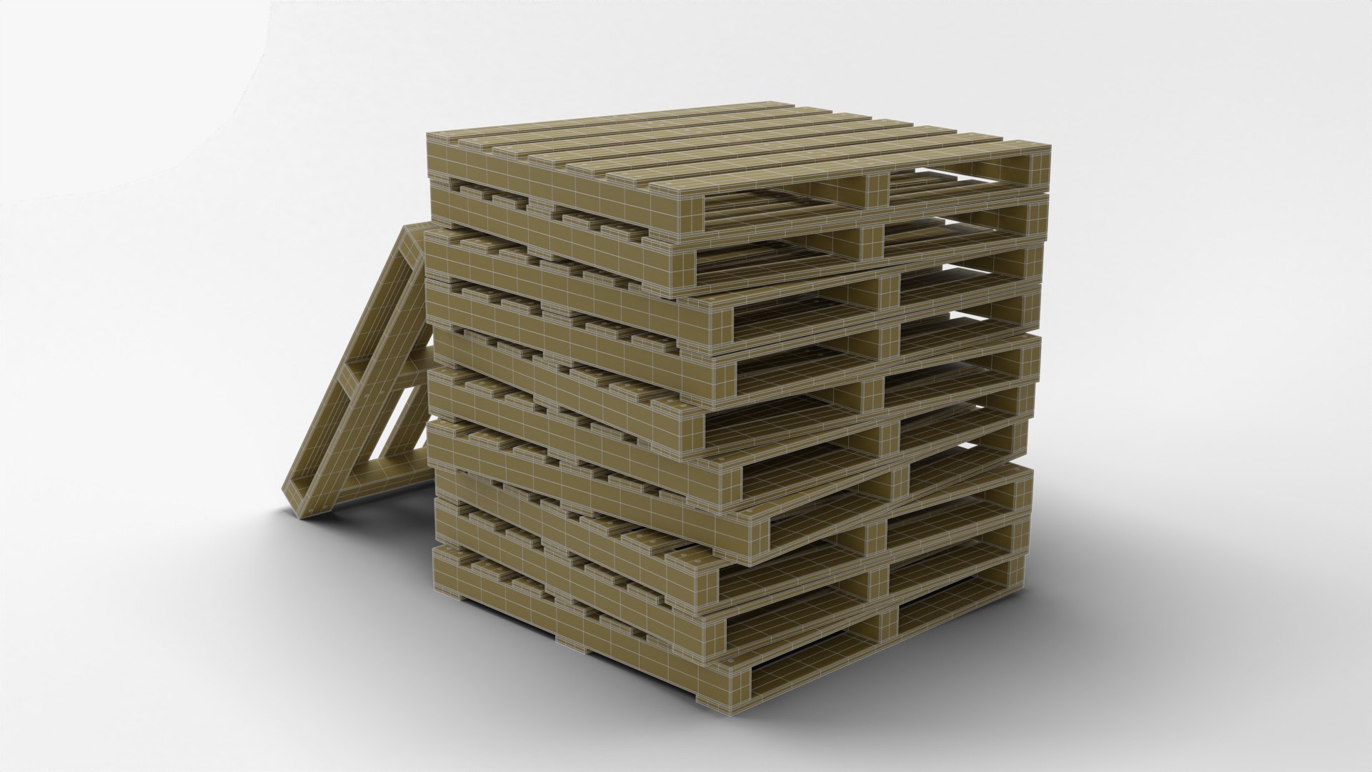 Stacks Of Wooden Pallet 3D Model - TurboSquid 2068036