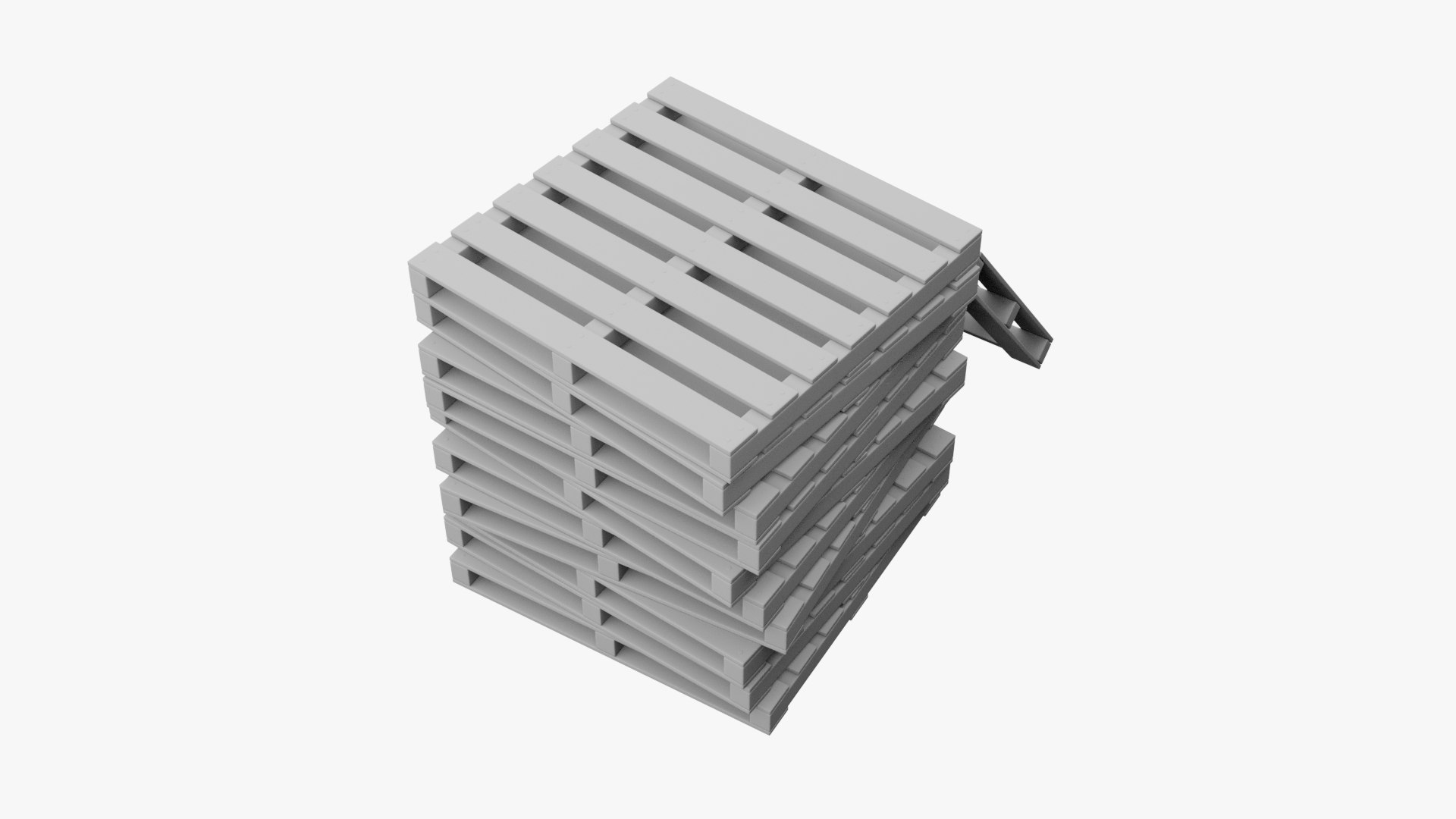 Stacks Of Wooden Pallet 3D Model - TurboSquid 2068036