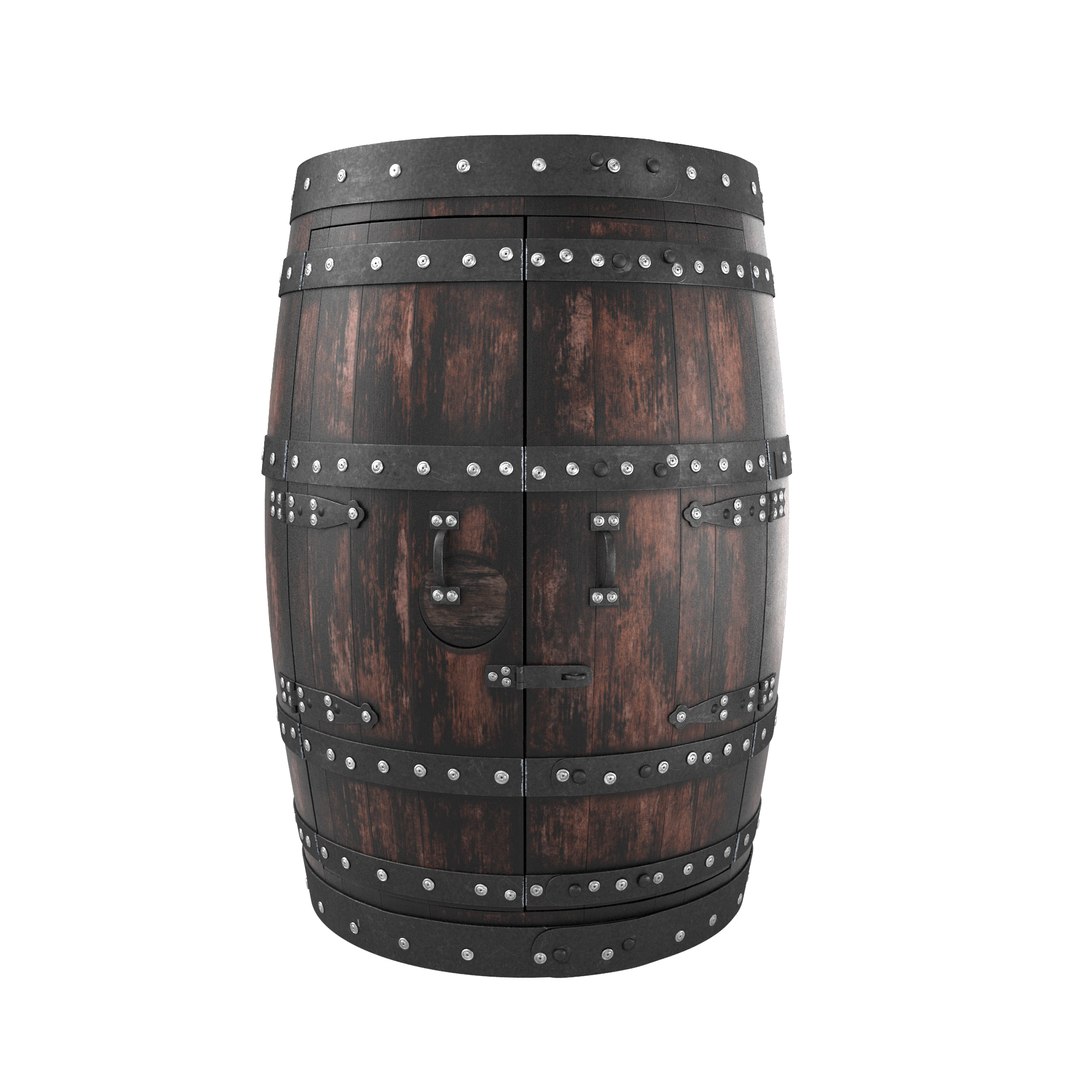 3D Whiskey Oak Barrel Bar Model - TurboSquid 2214838
