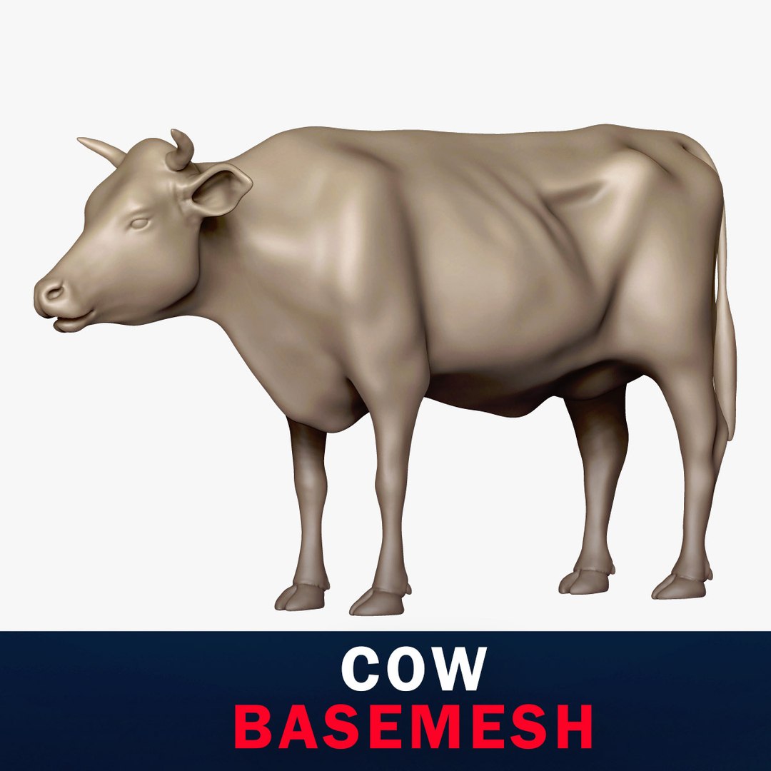 Cow Base Mesh 3D model - TurboSquid 1823501