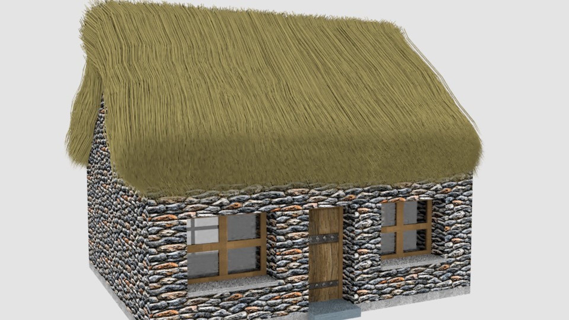 3D model small thatched cottage - TurboSquid 1271988