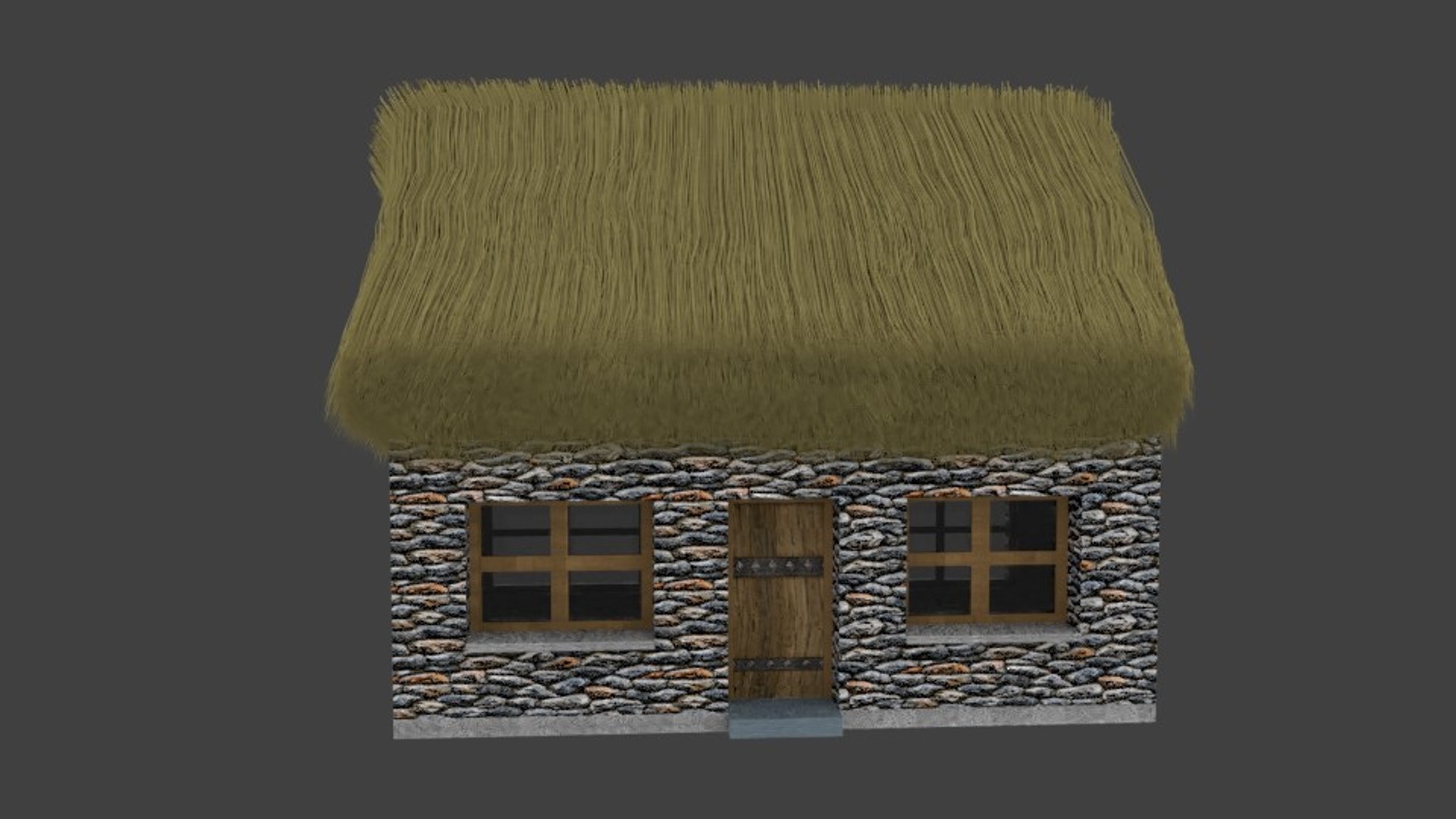 3D model small thatched cottage - TurboSquid 1271988