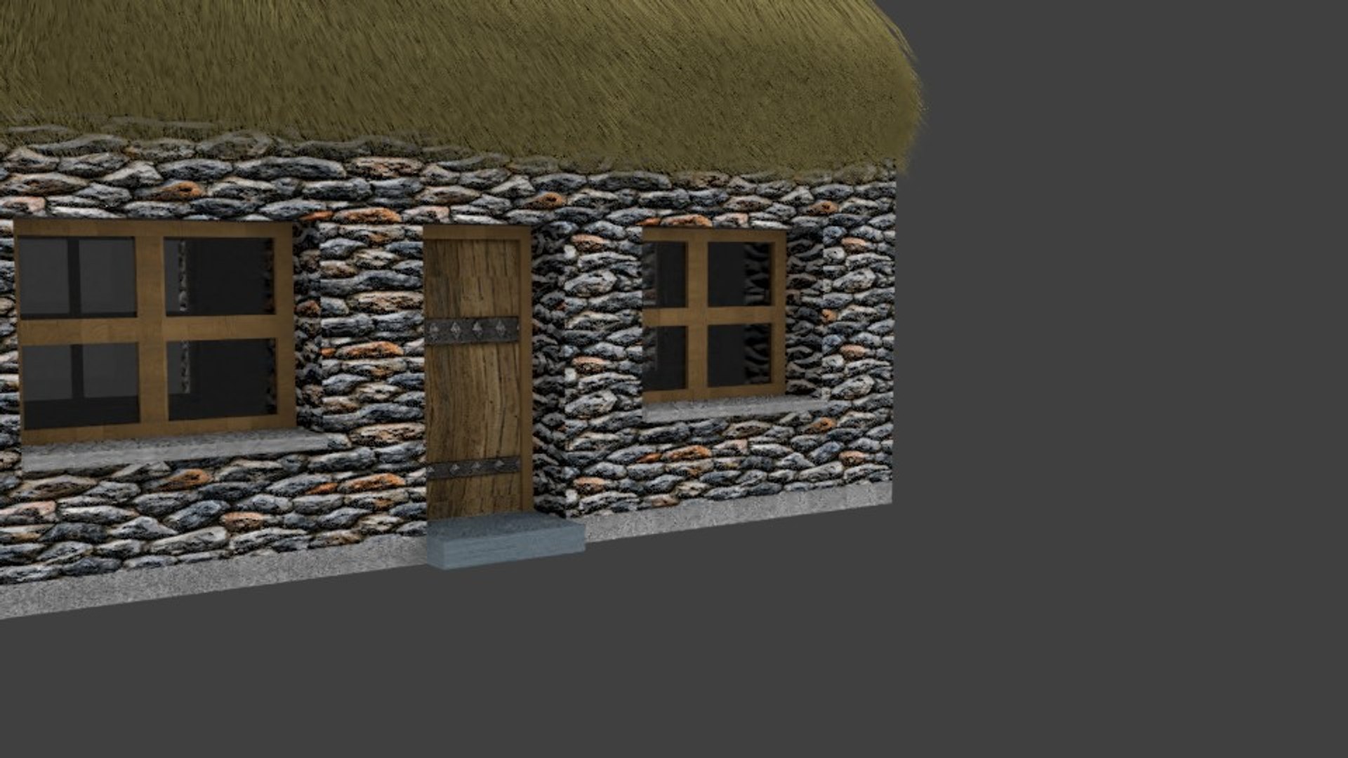 3D model small thatched cottage - TurboSquid 1271988