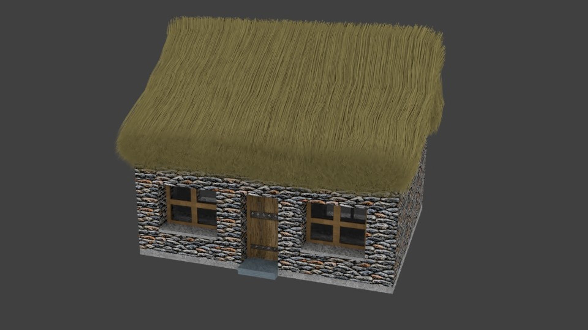 3D model small thatched cottage - TurboSquid 1271988