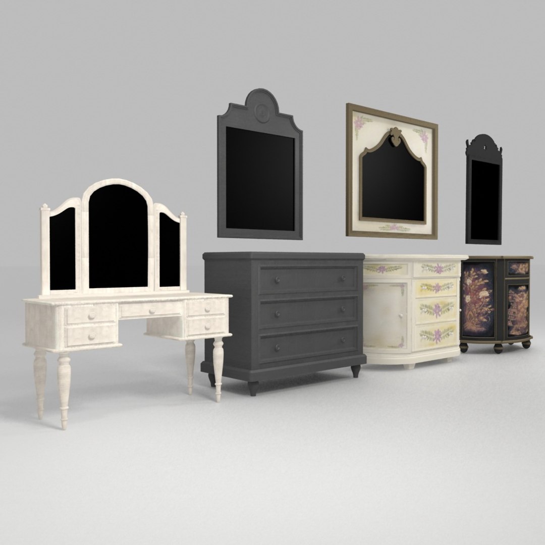 3d Model Dresser Collection01