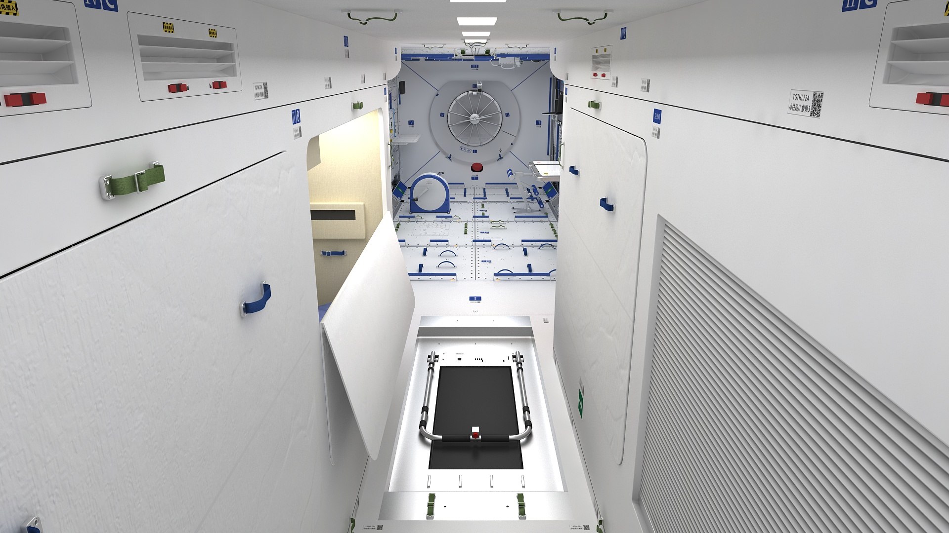 Internal Structure Of Tianhe Core Module China Tiangong Space Station ...