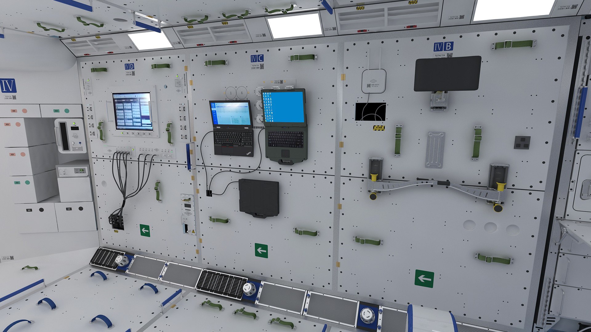 Internal Structure Of Tianhe Core Module China Tiangong Space Station ...