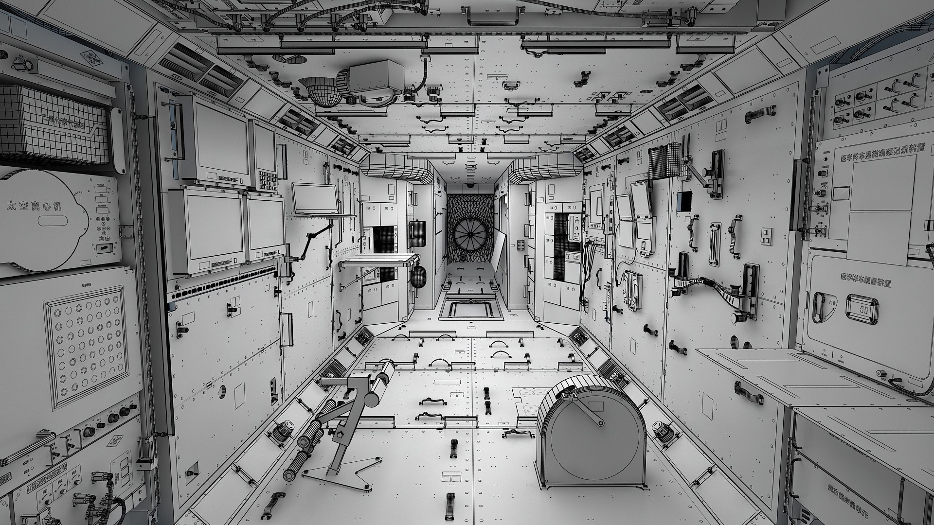 Internal Structure Of Tianhe Core Module China Tiangong Space Station ...