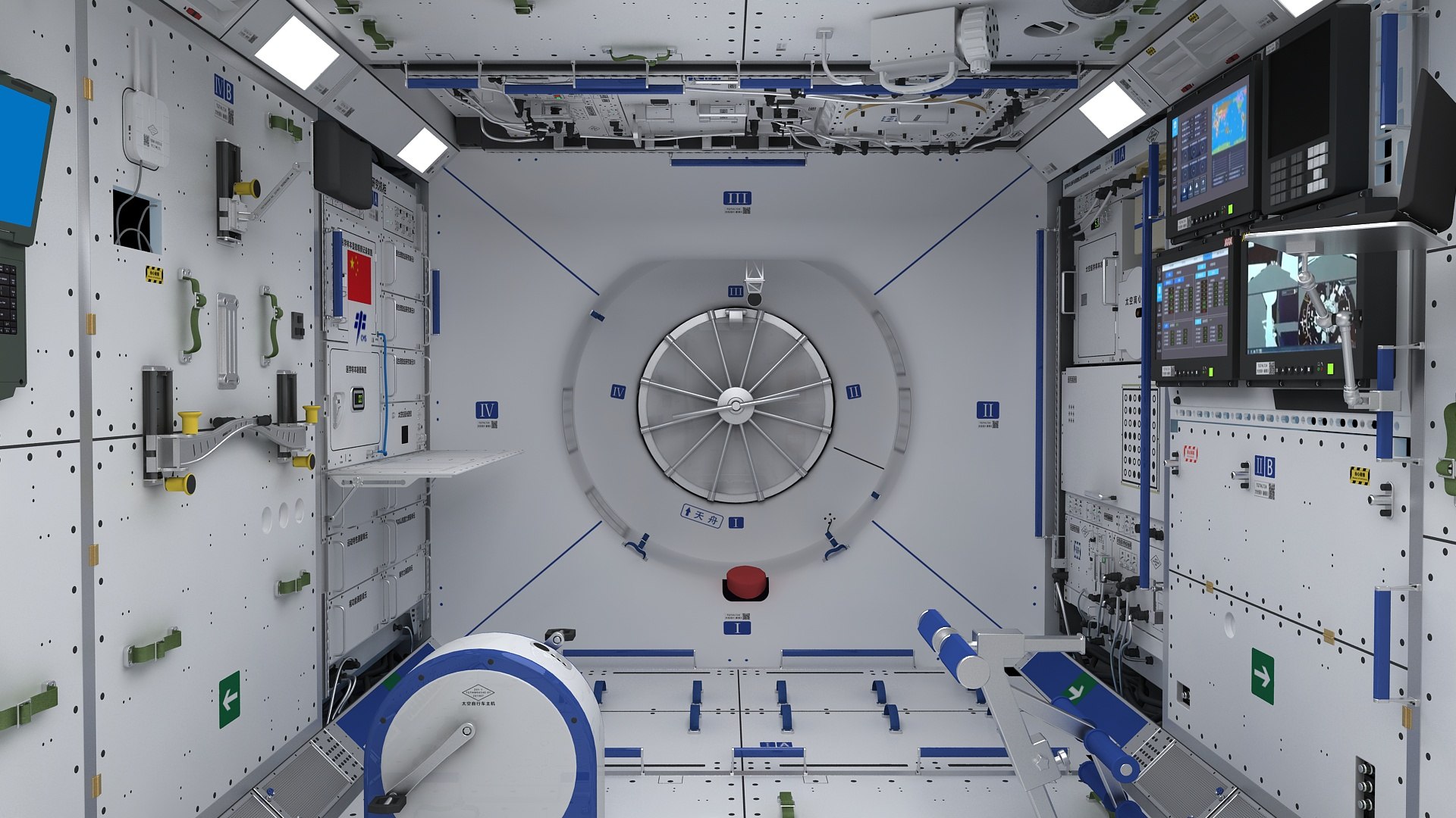 Internal Structure Of Tianhe Core Module China Tiangong Space Station ...