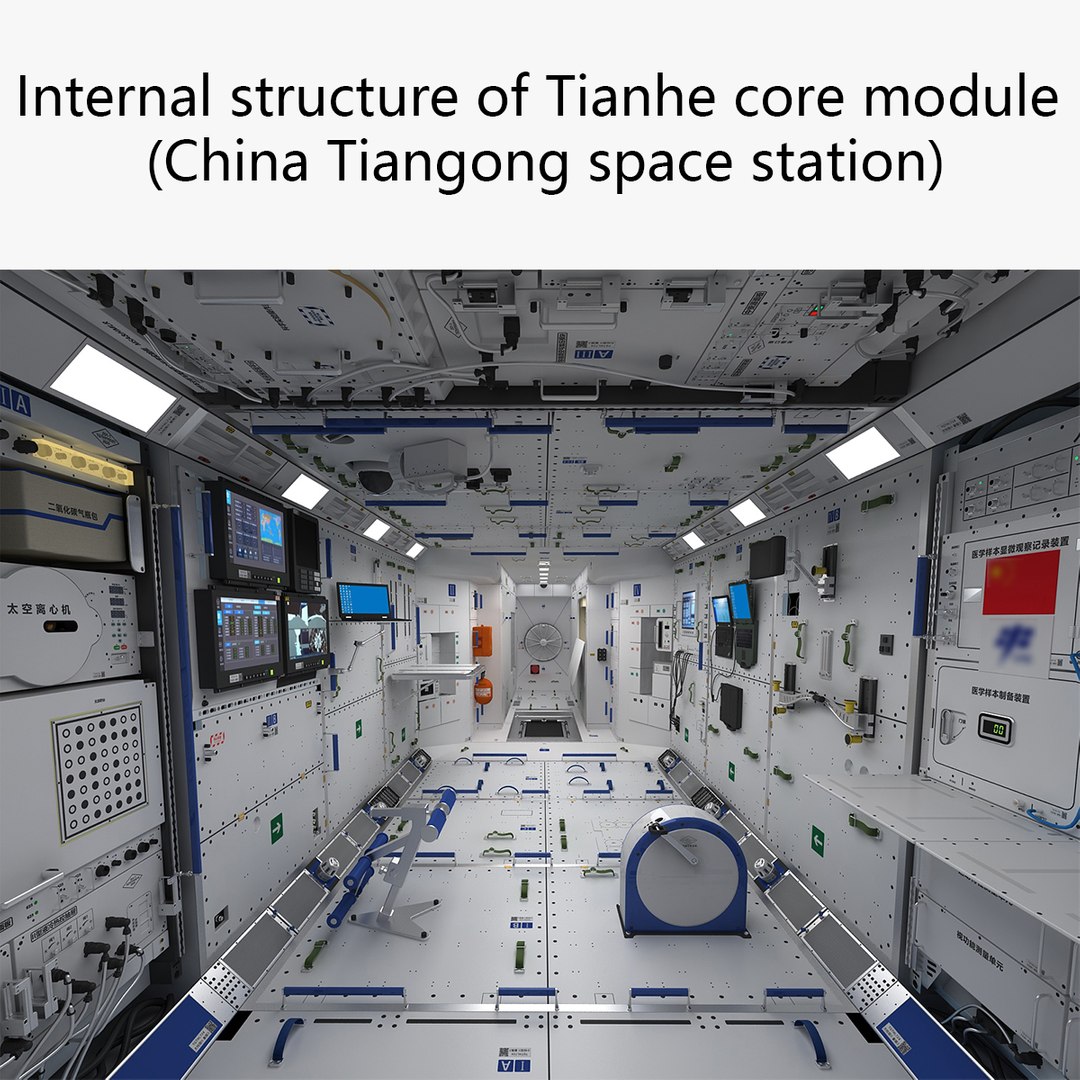 Internal Structure Of Tianhe Core Module China Tiangong Space Station ...