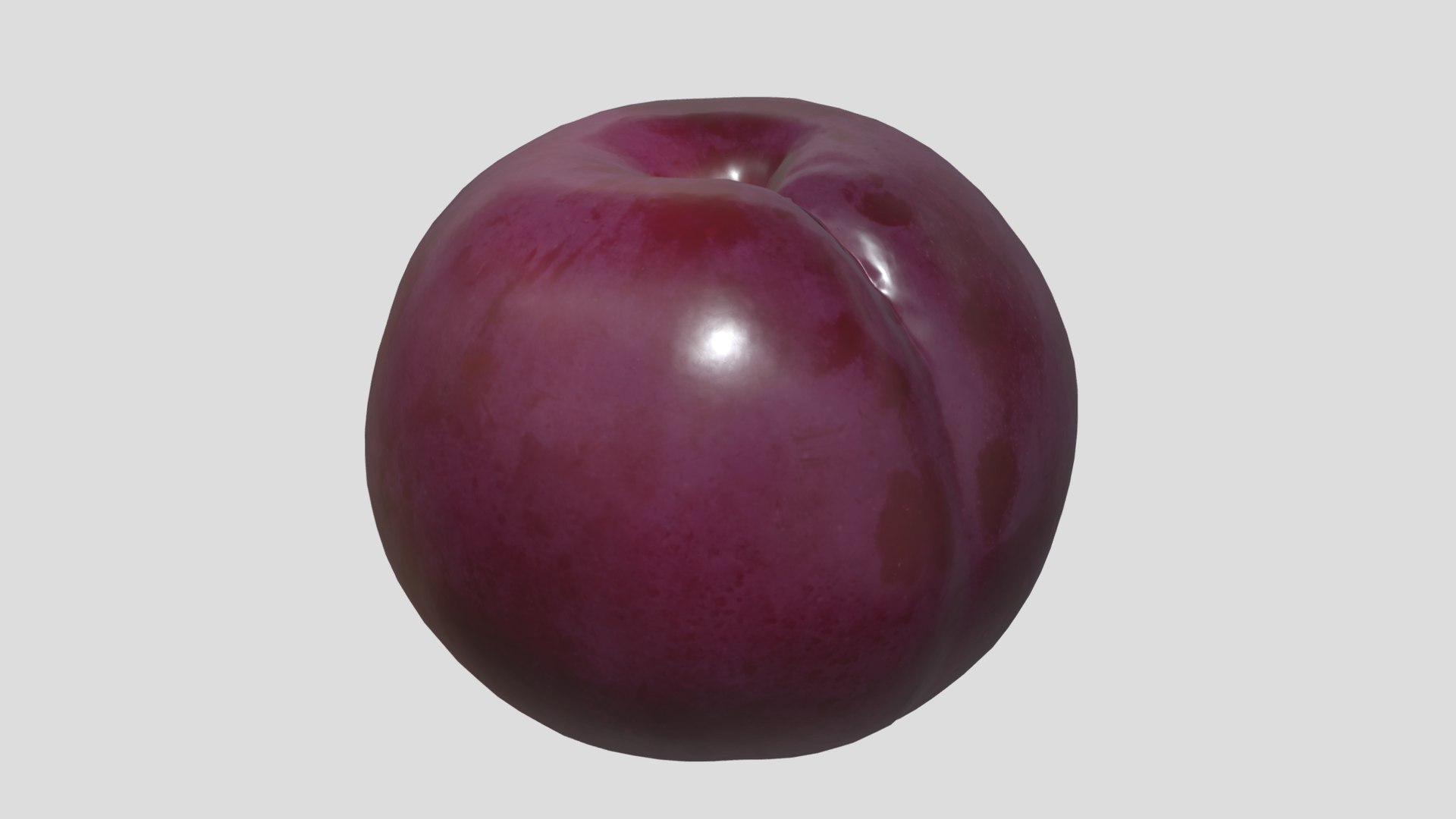 3D Plum Low Poly - TurboSquid 2274164