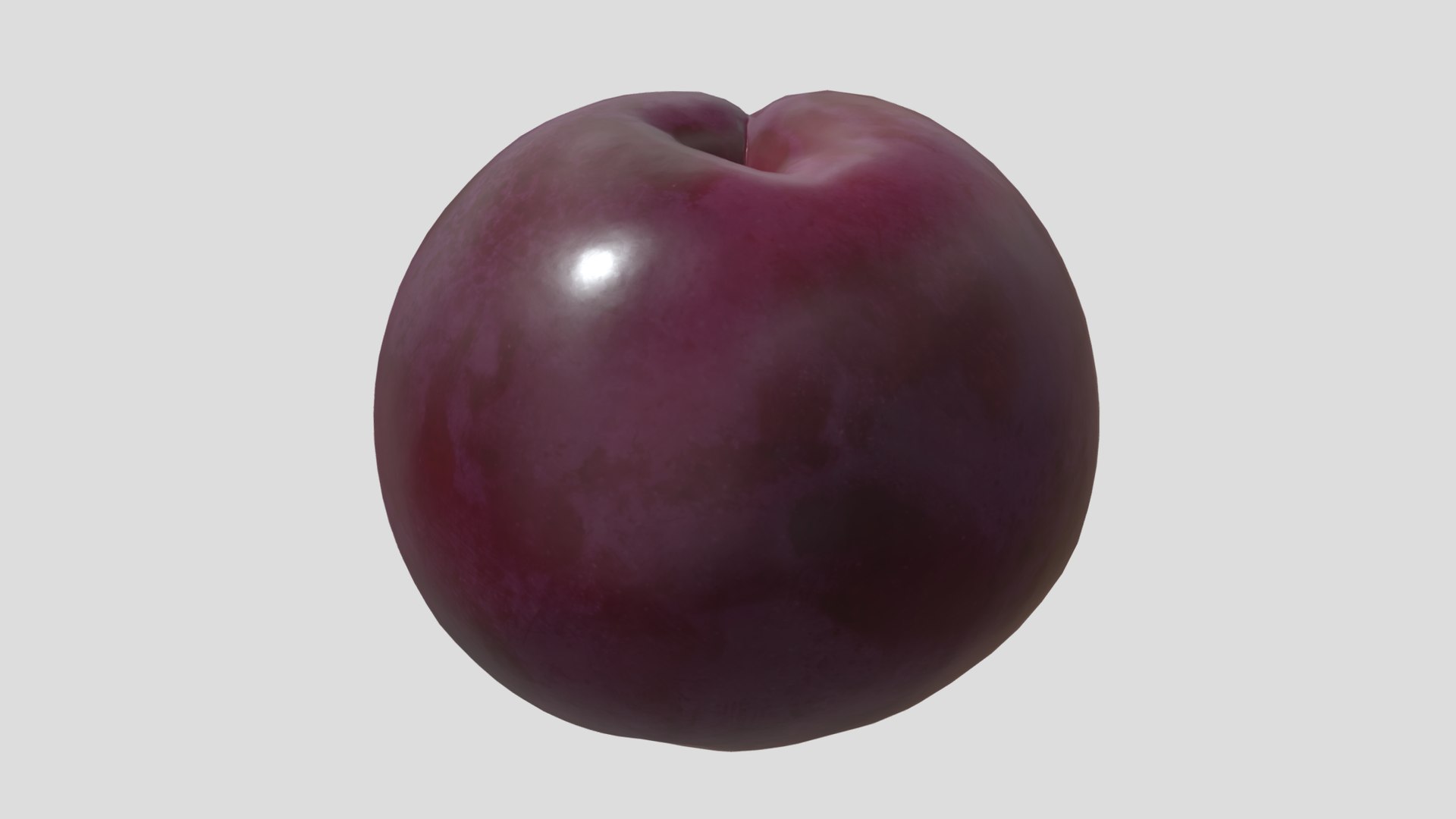 3D Plum Low Poly - TurboSquid 2274164