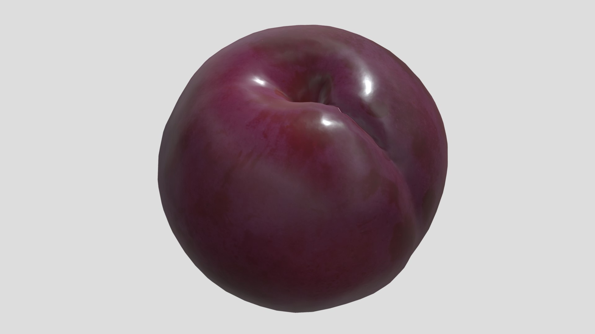 3D Plum Low Poly - TurboSquid 2274164