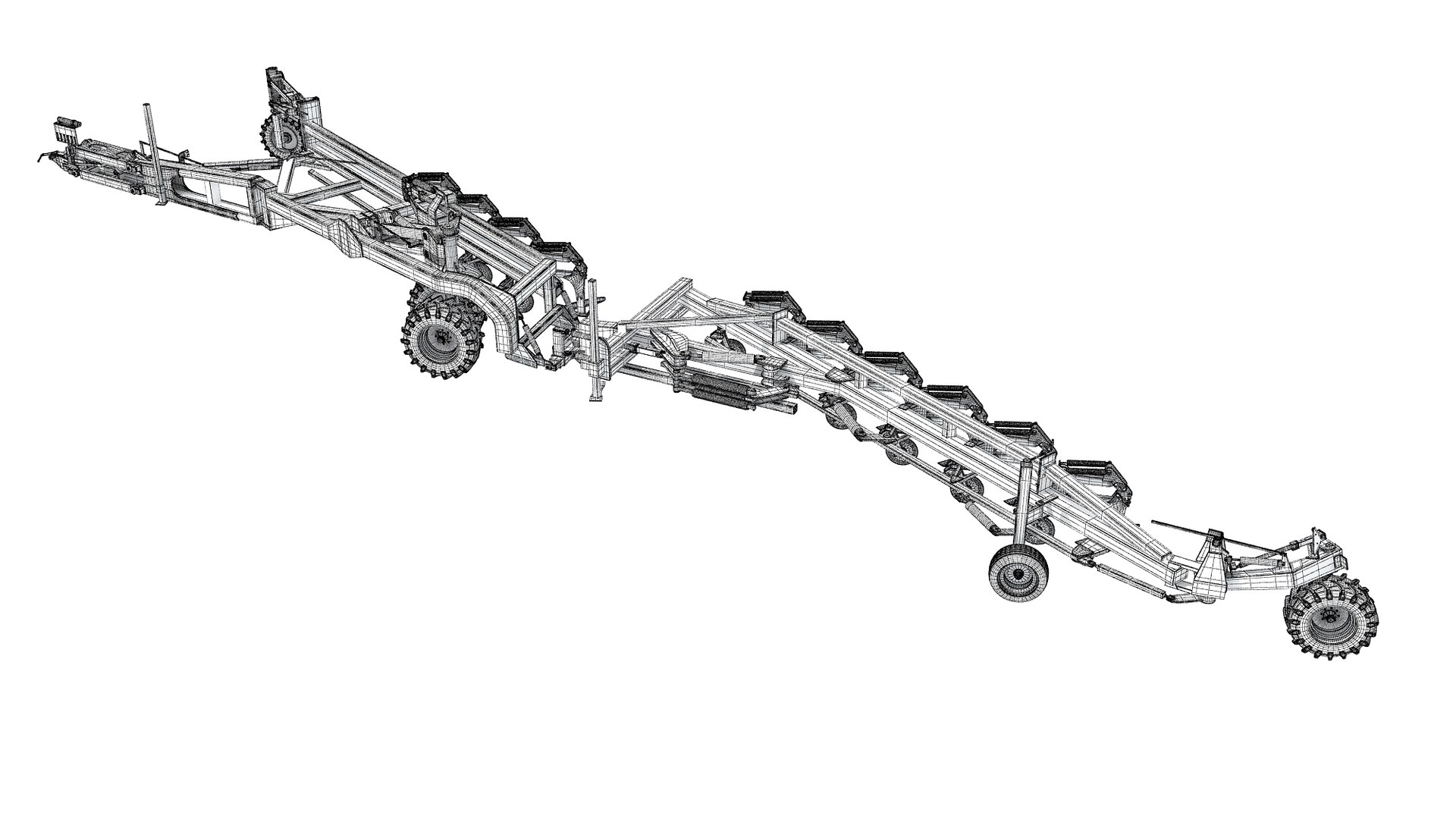 Semi Mounted Farm Plough 3D Model - TurboSquid 2144338