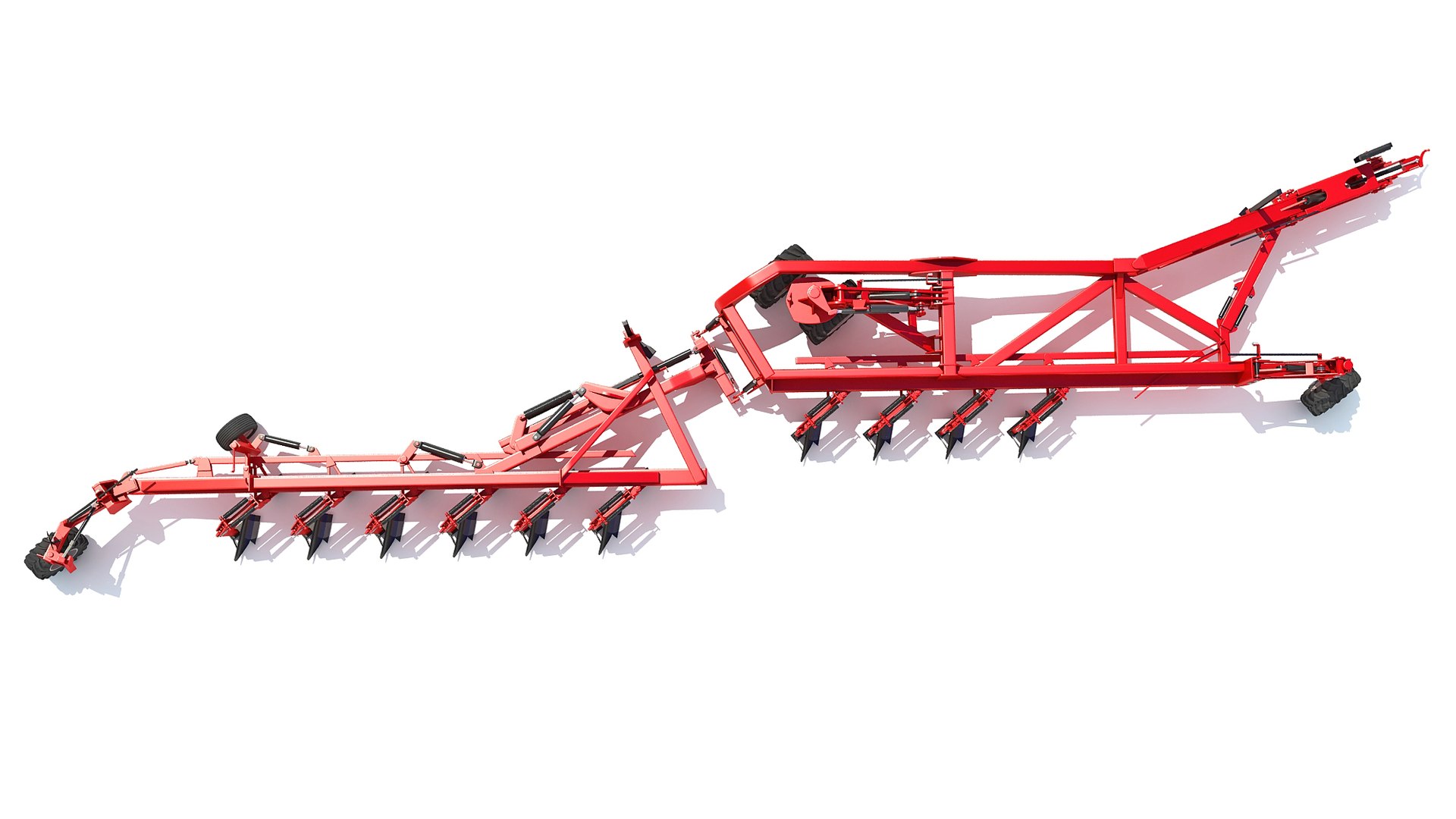 Semi Mounted Farm Plough 3D Model - TurboSquid 2144338