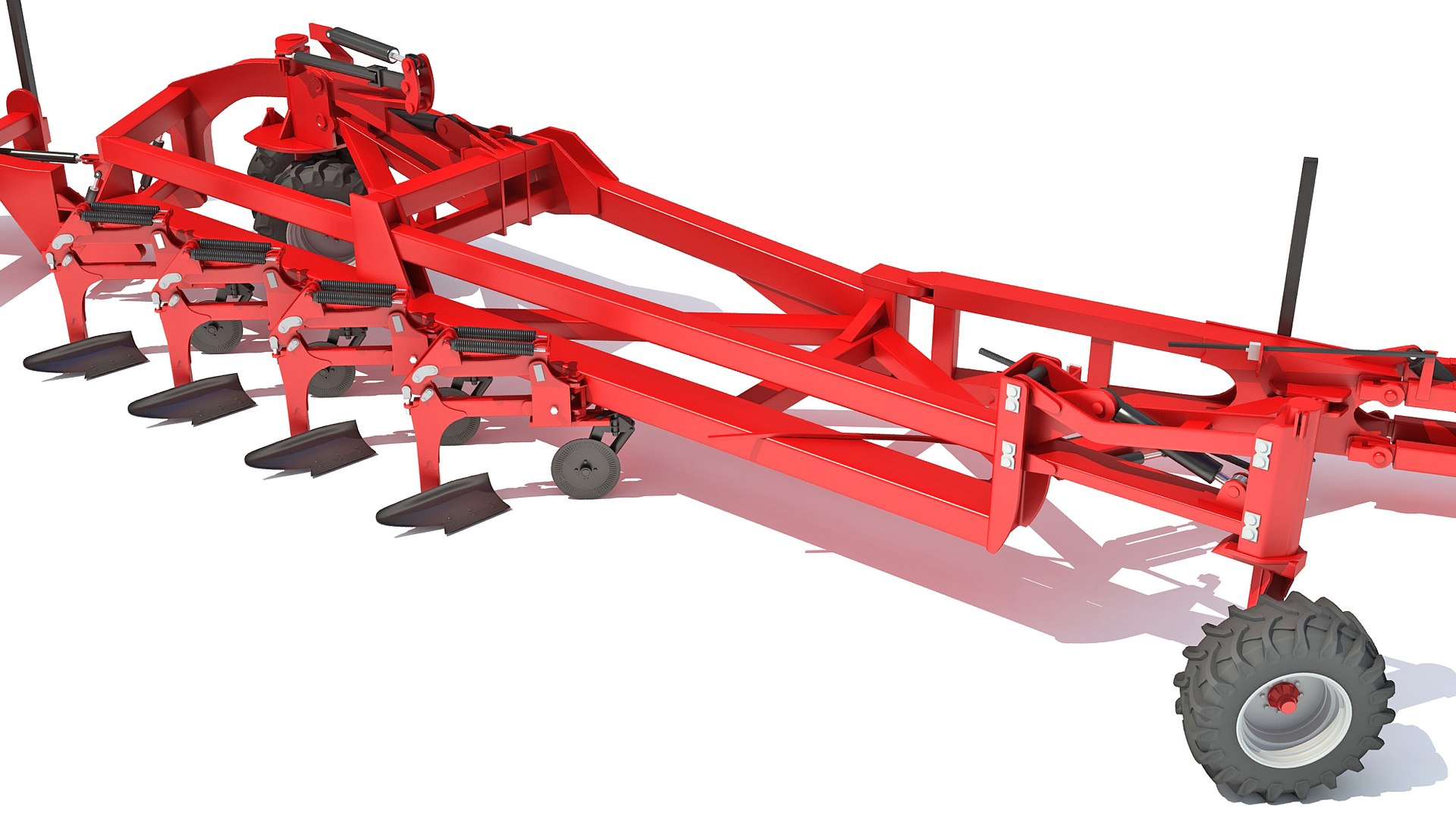 Semi Mounted Farm Plough 3D Model - TurboSquid 2144338