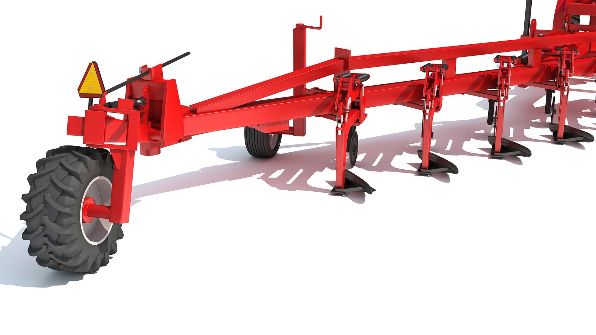 Semi Mounted Farm Plough 3D Model - TurboSquid 2144338