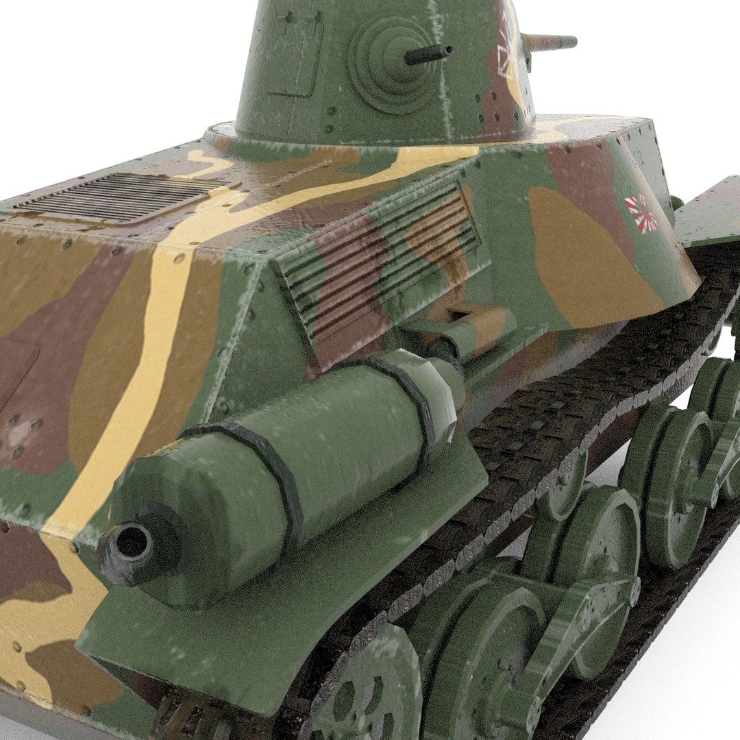 3d Japanese Tank Type 95 Model