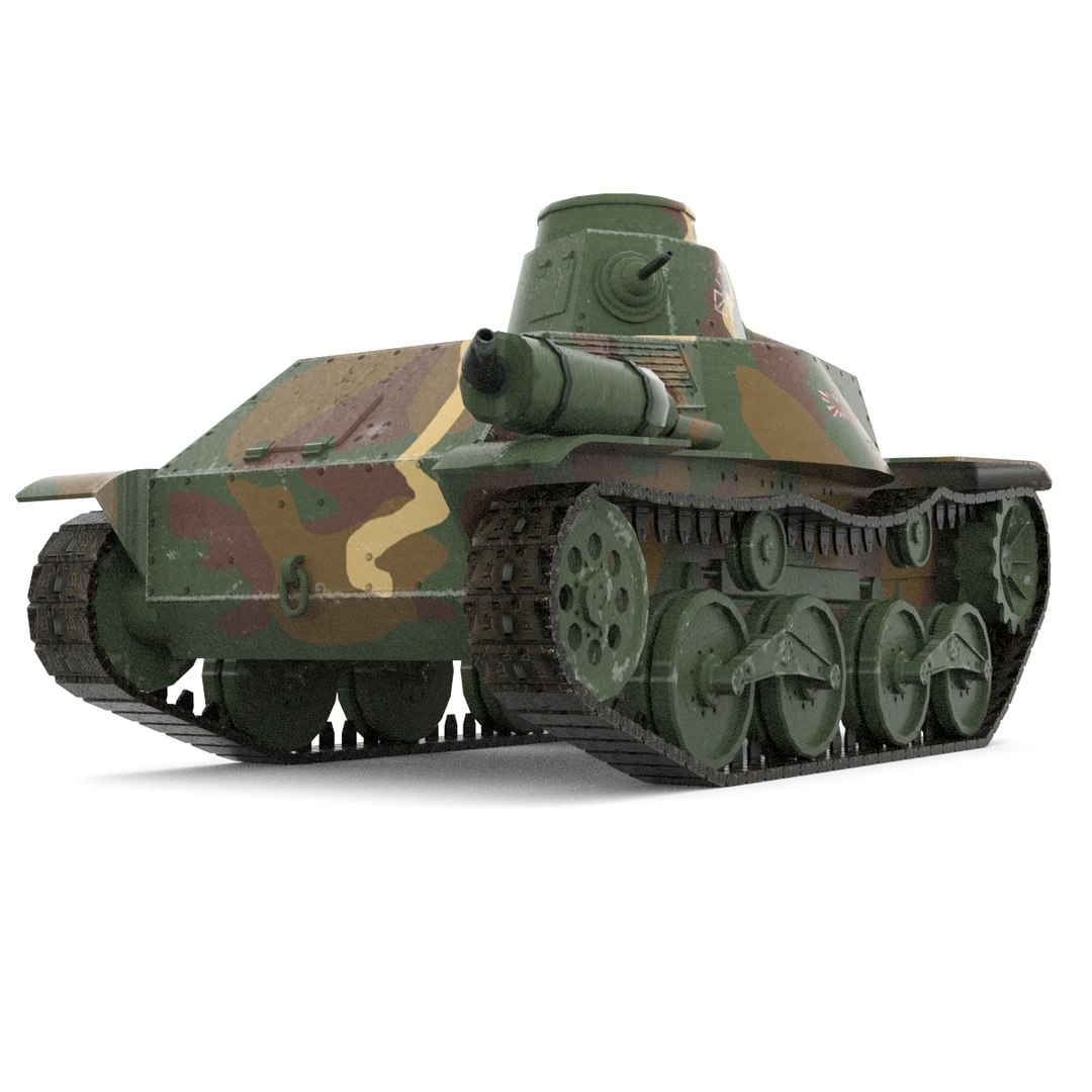 3d Japanese Tank Type 95 Model