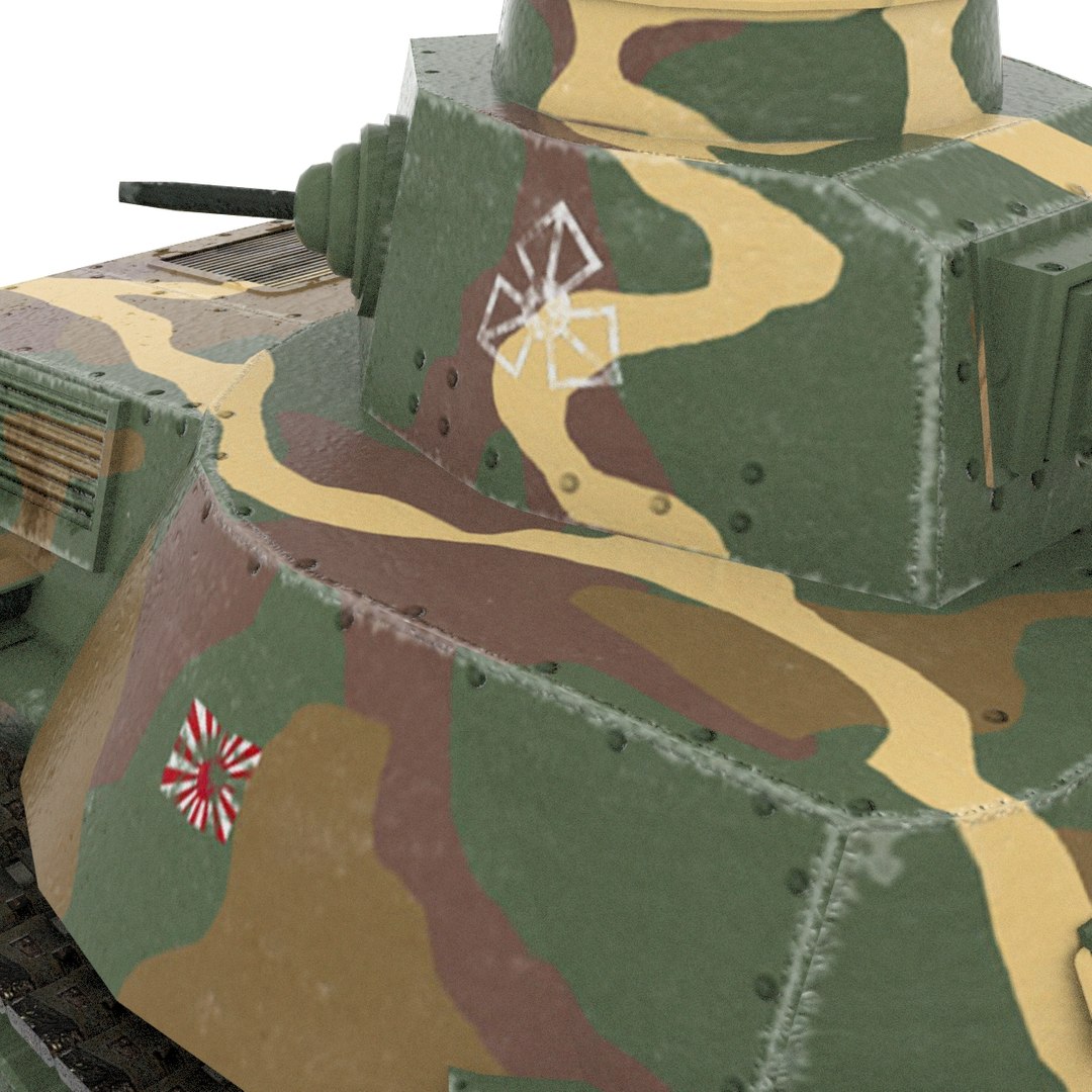 3d Japanese Tank Type 95 Model