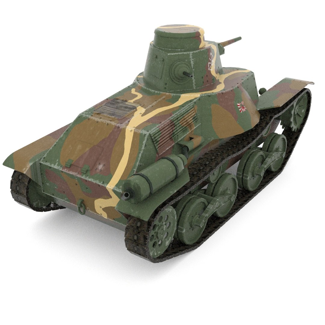 3d Japanese Tank Type 95 Model