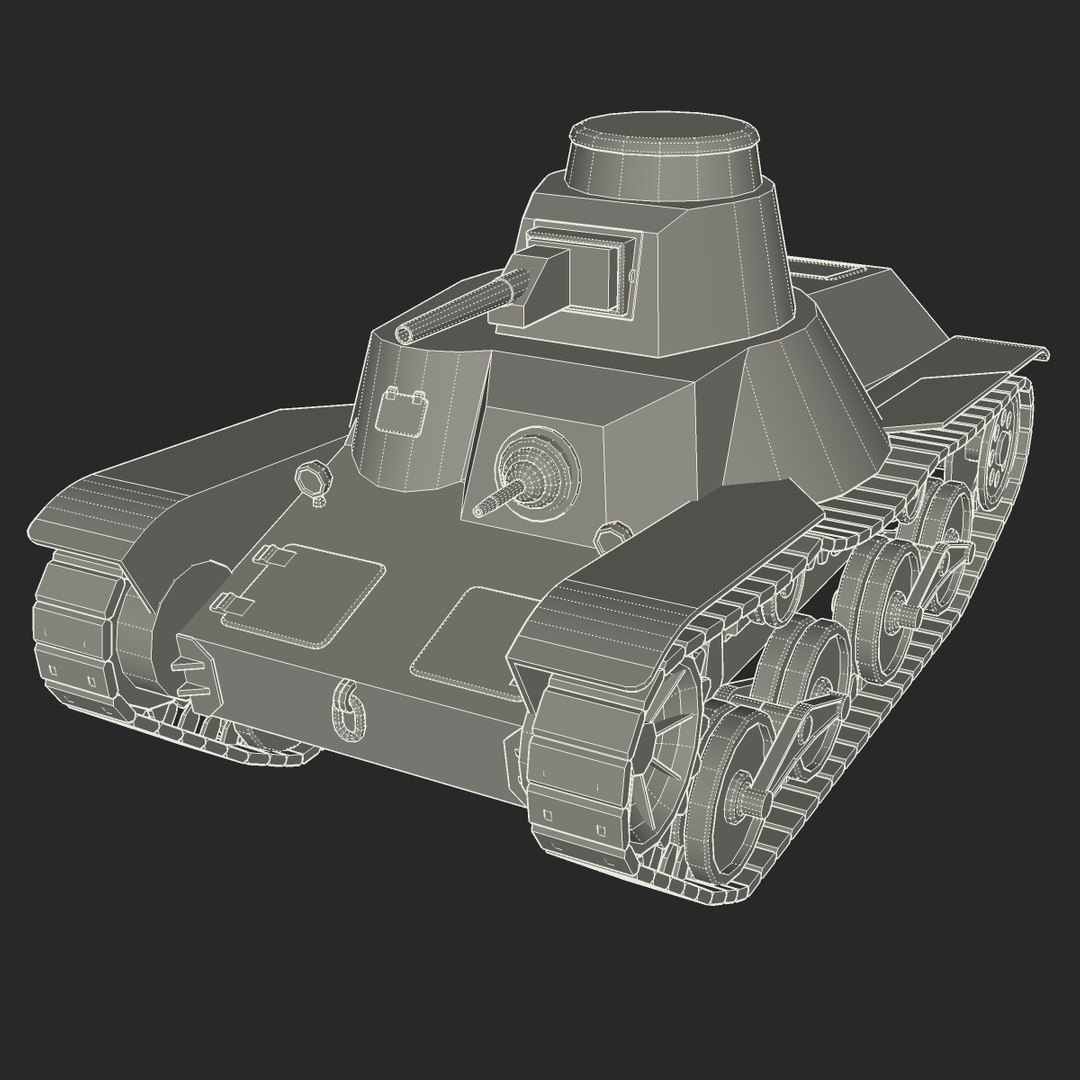 3d Japanese Tank Type 95 Model