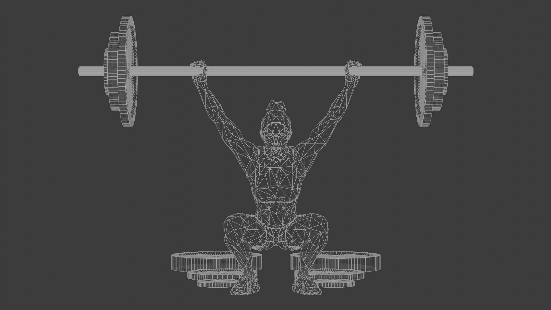3D Printing LowPoly Snatch Pose Female Weightlifter 3D Model ...