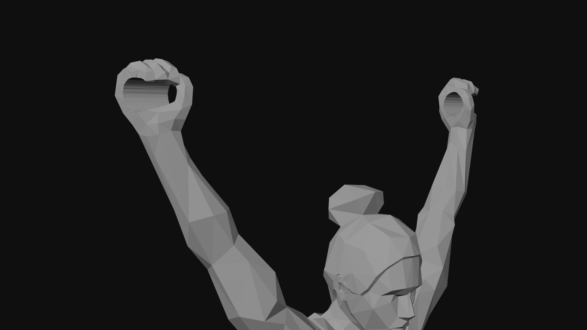 3D Printing LowPoly Snatch Pose Female Weightlifter 3D Model ...