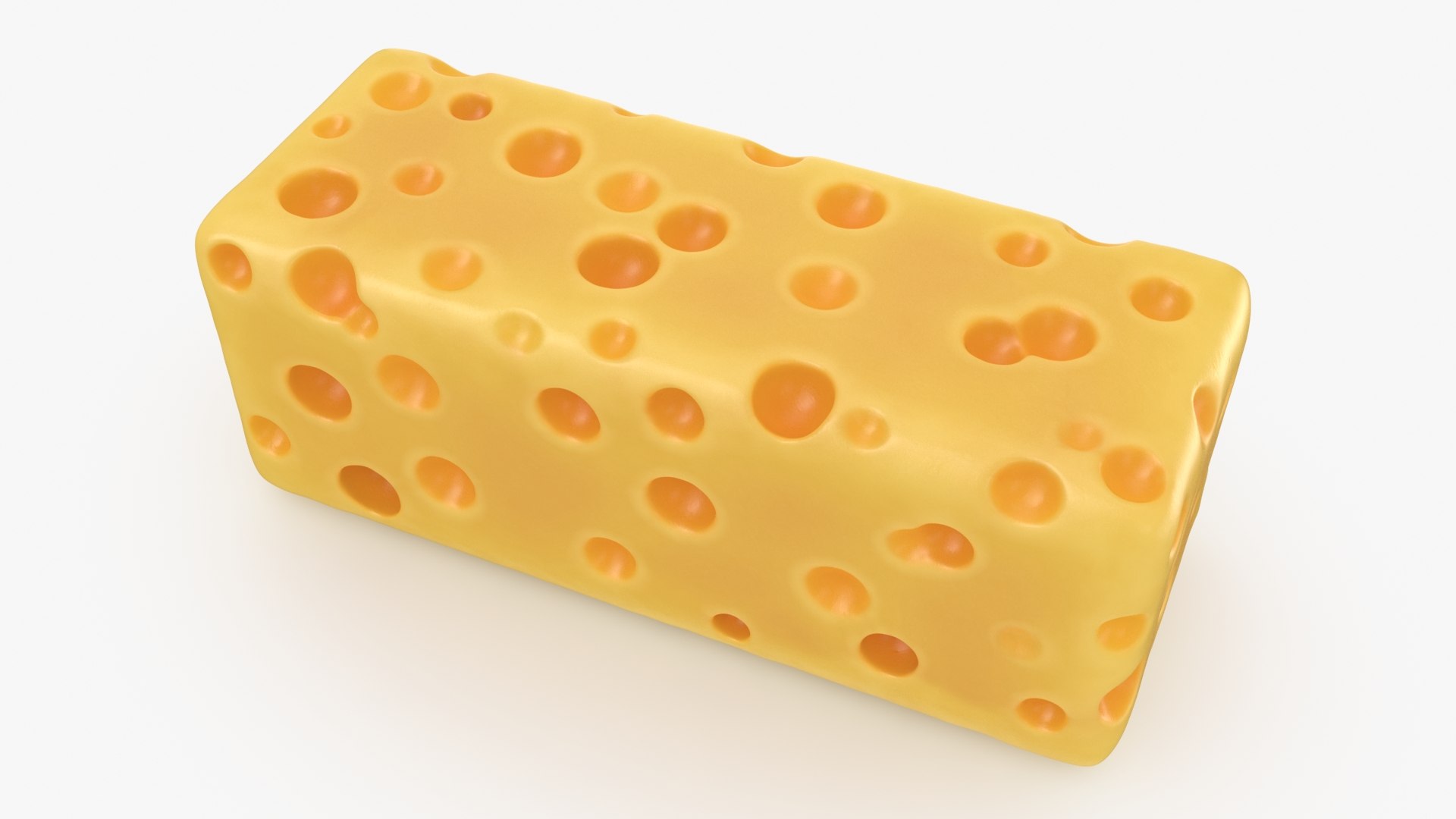 Stylized Cheese Block 3D Model - TurboSquid 2324032