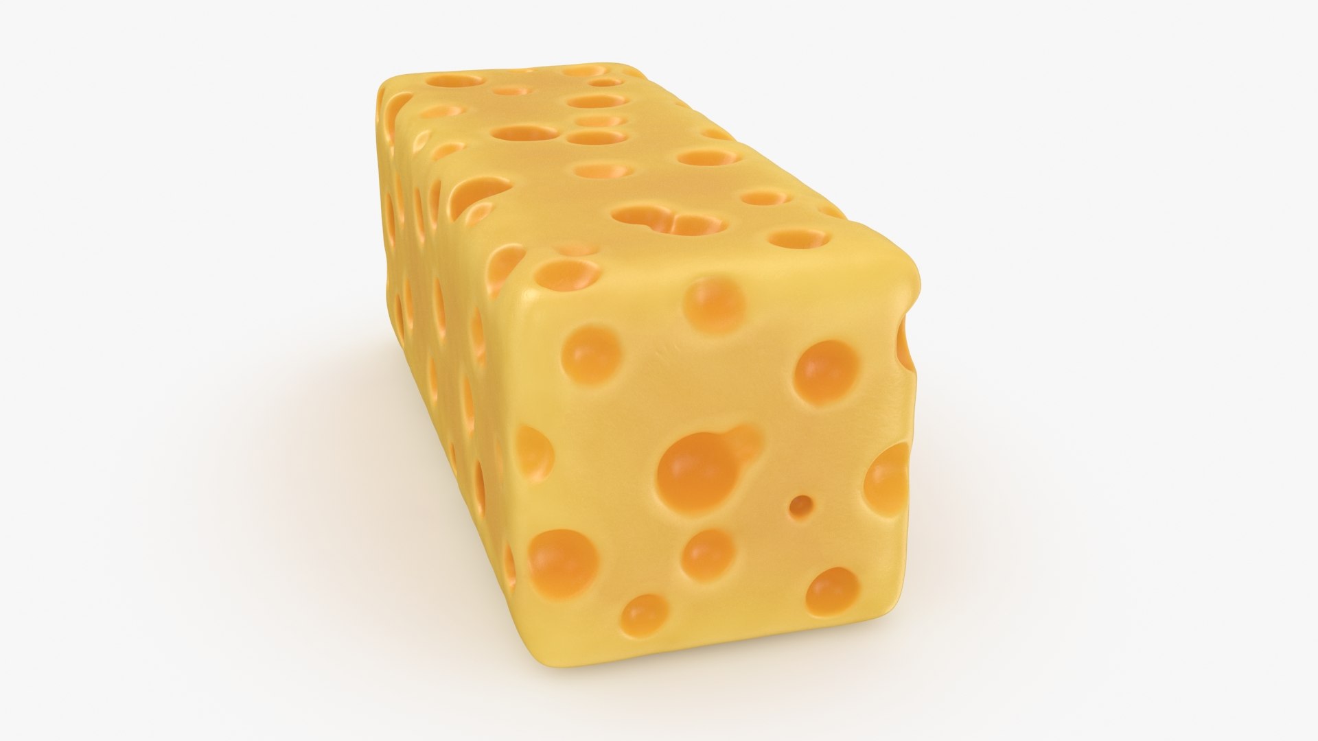 Stylized Cheese Block 3D Model - TurboSquid 2324032