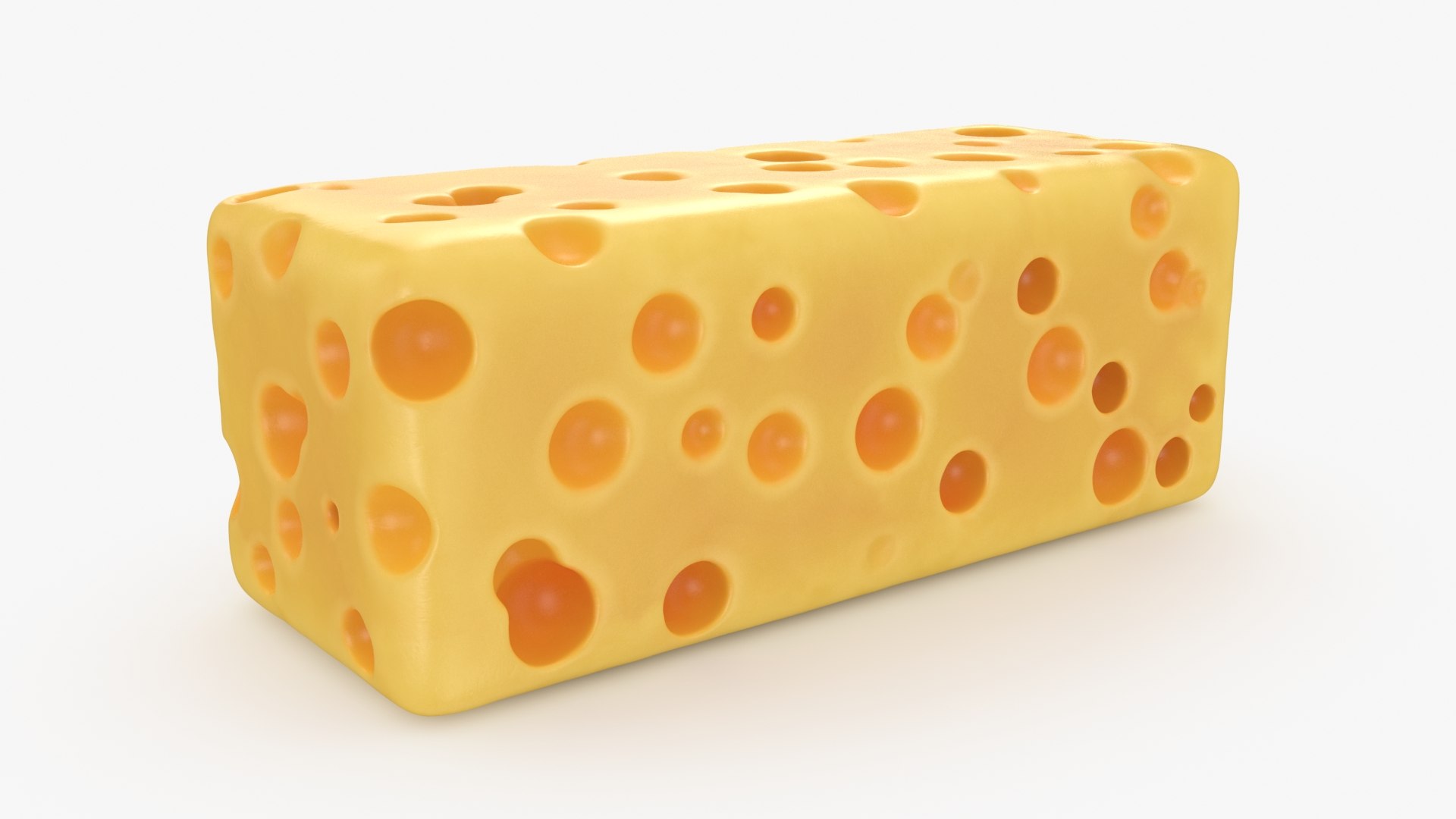 Stylized Cheese Block 3D Model - TurboSquid 2324032