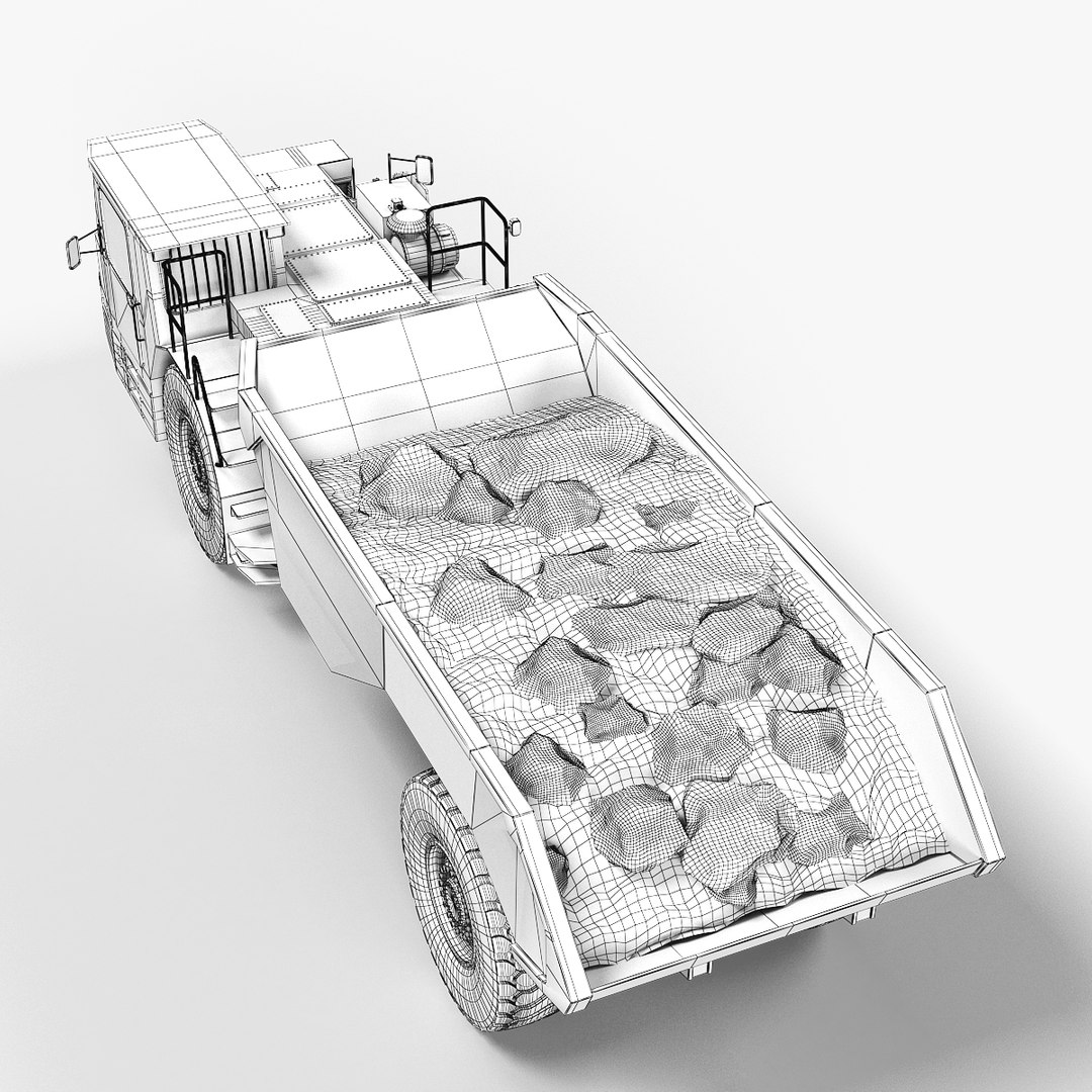 mining underground truck 3d max