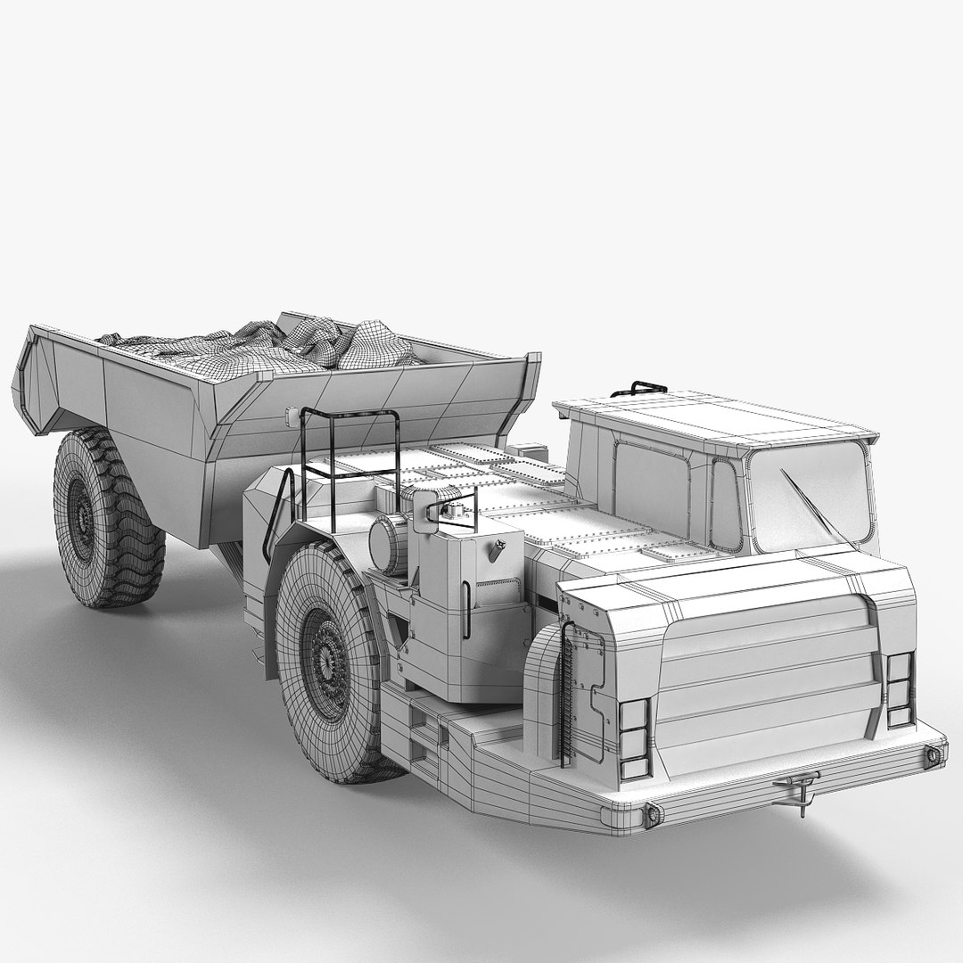 mining underground truck 3d max