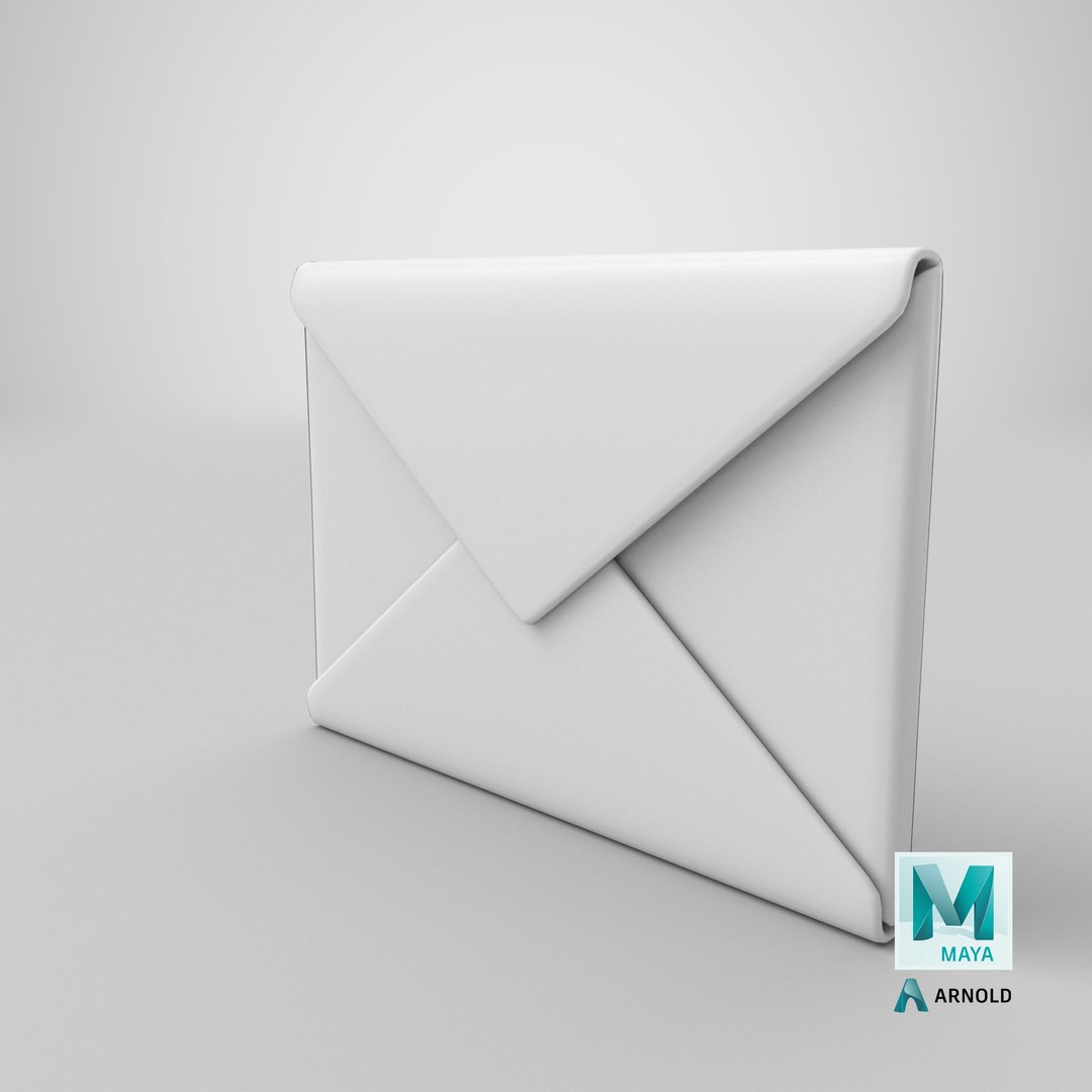White Envelope - Closed 3D Model - TurboSquid 1957623