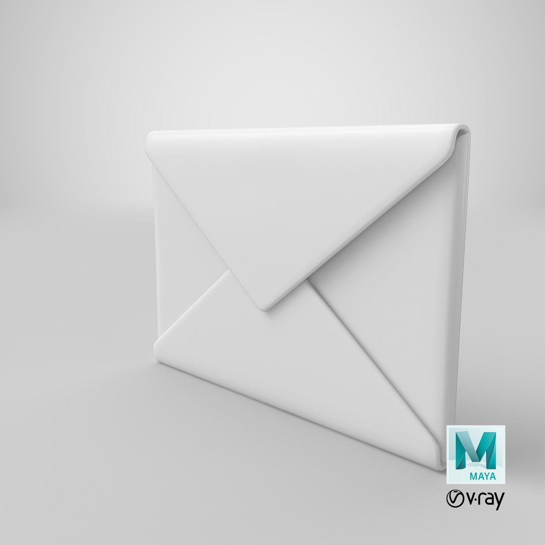 White Envelope - Closed 3D Model - TurboSquid 1957623