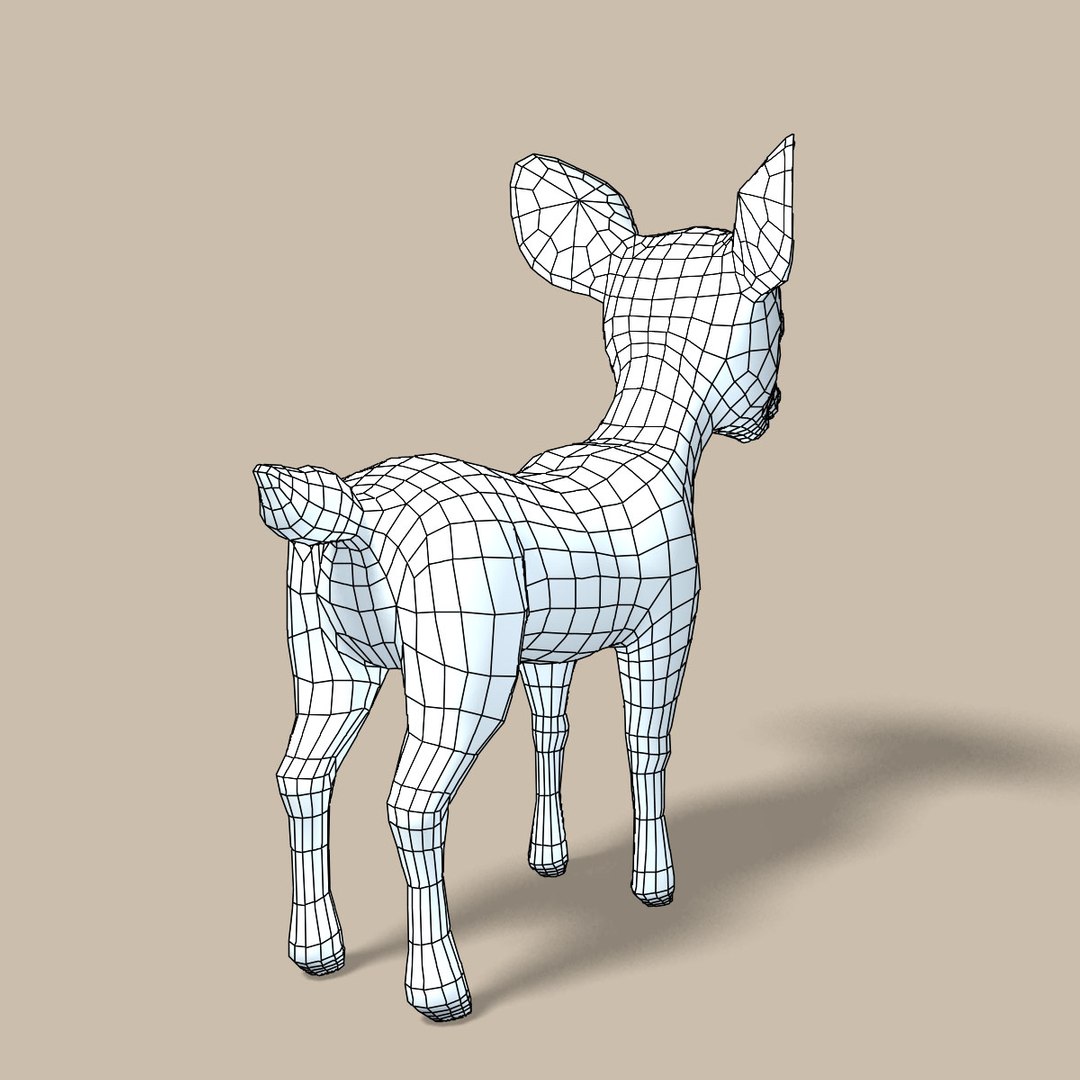 Cartoon Deer Art 3D - TurboSquid 1238339