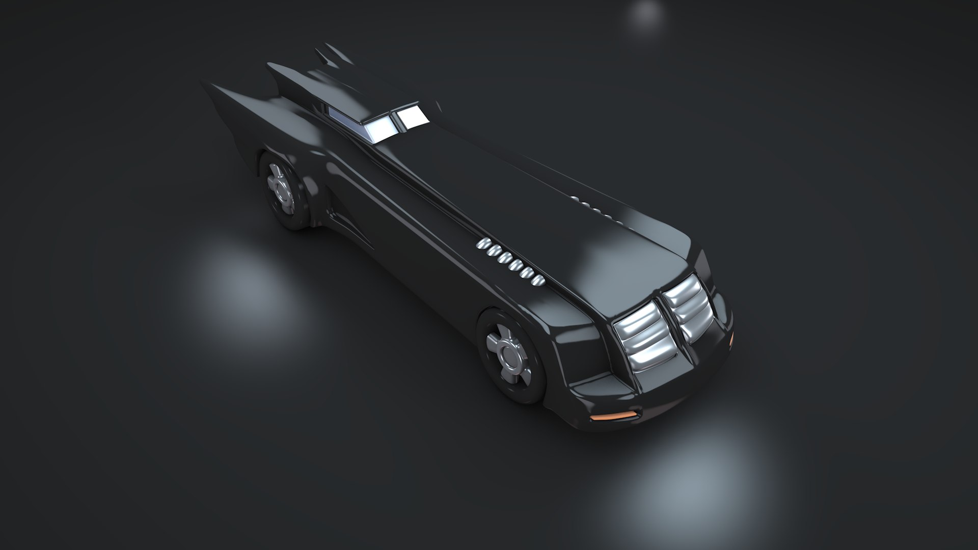 Batman The Animated Series - Batmobile 3D Model - TurboSquid 2283621