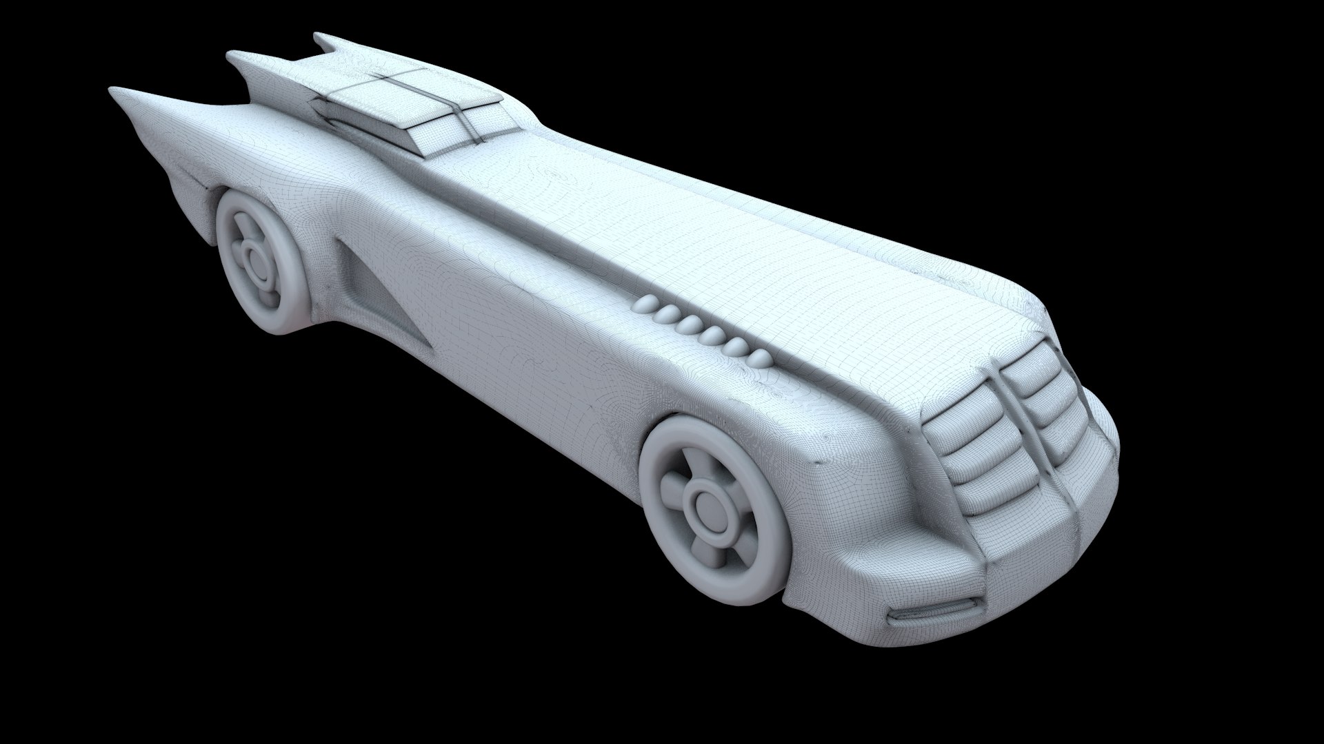 Batman The Animated Series - Batmobile 3D Model - TurboSquid 2283621